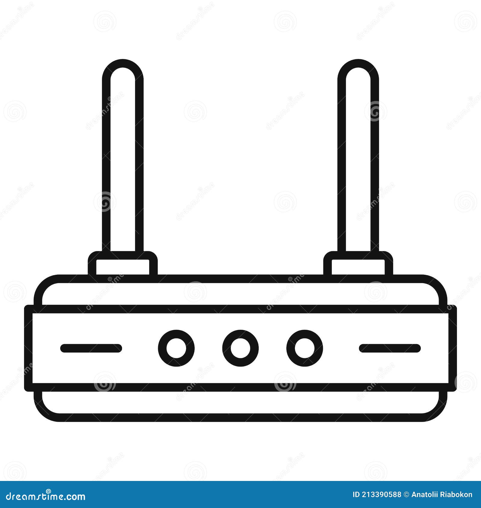 Modern Router Device Cartoon Square Illustration. Royalty-Free Stock ...