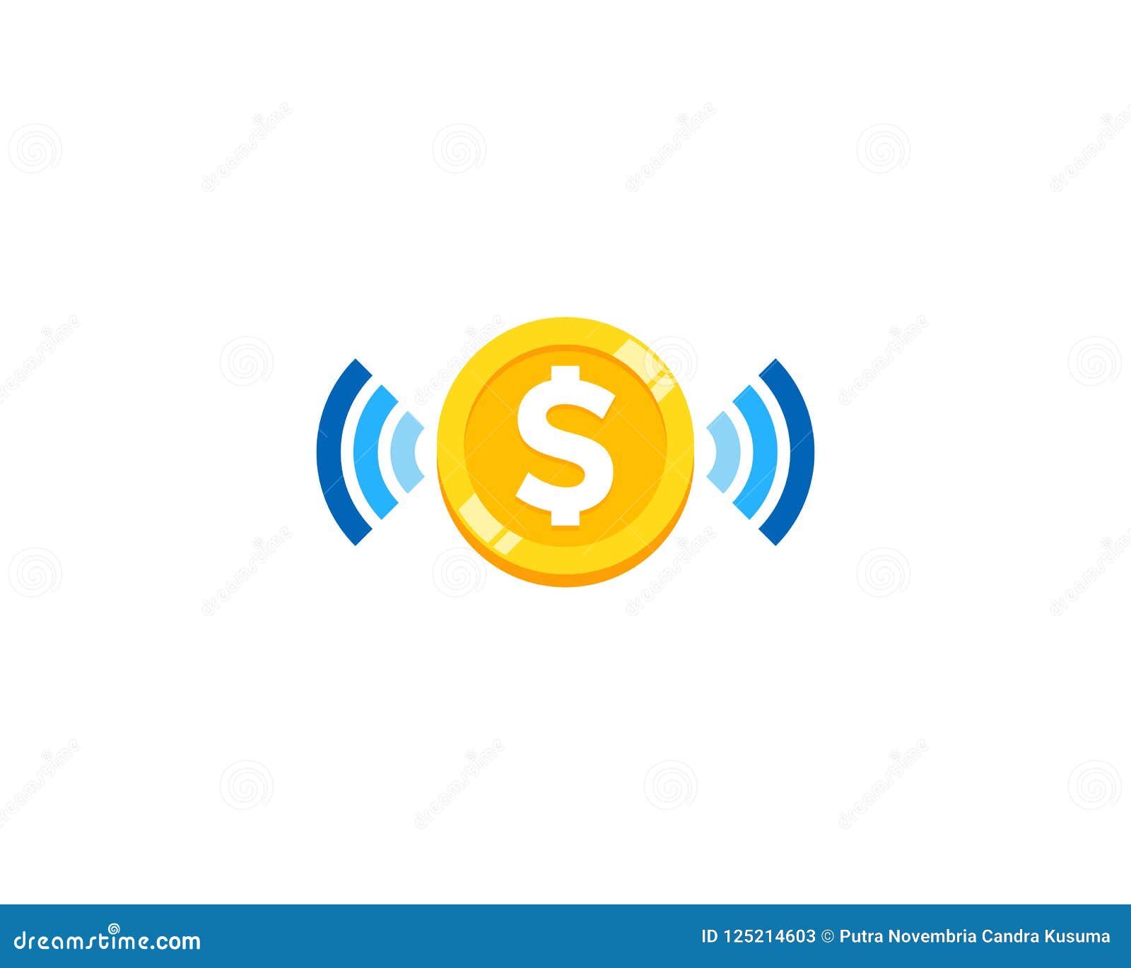 Wifi mynt Logo Icon Design vektor illustrationer. Illustration av ...