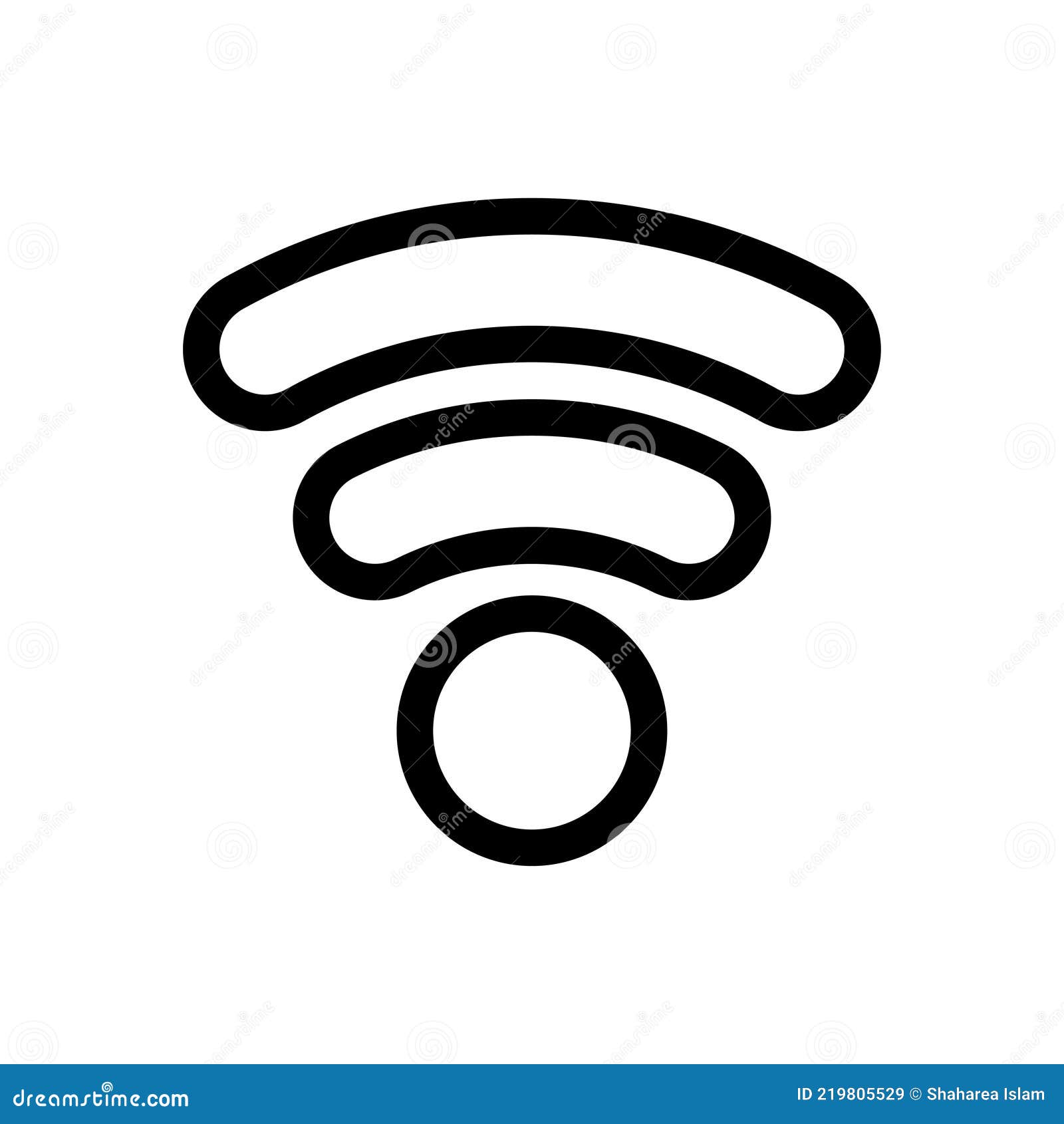 Wifi Network Icon stock vector. Illustration of meticulously - 219805529