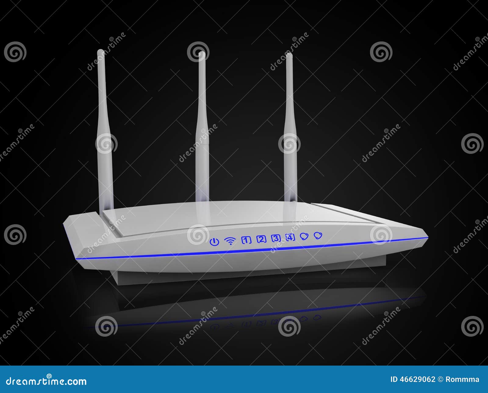 WiFi router stock illustration. Illustration of modem - 46629062