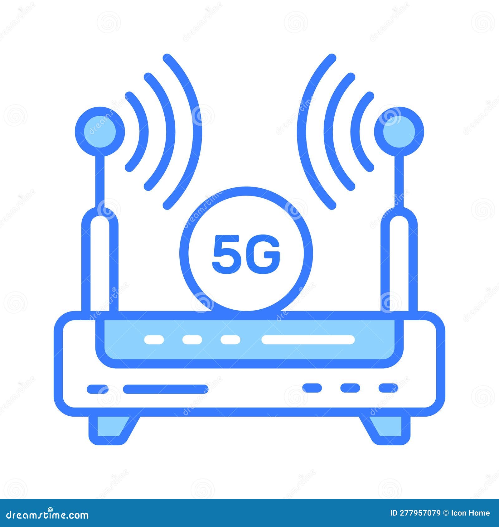 Wifi Router with 5G Internet Signals Denoting Concept Icon of 5G ...