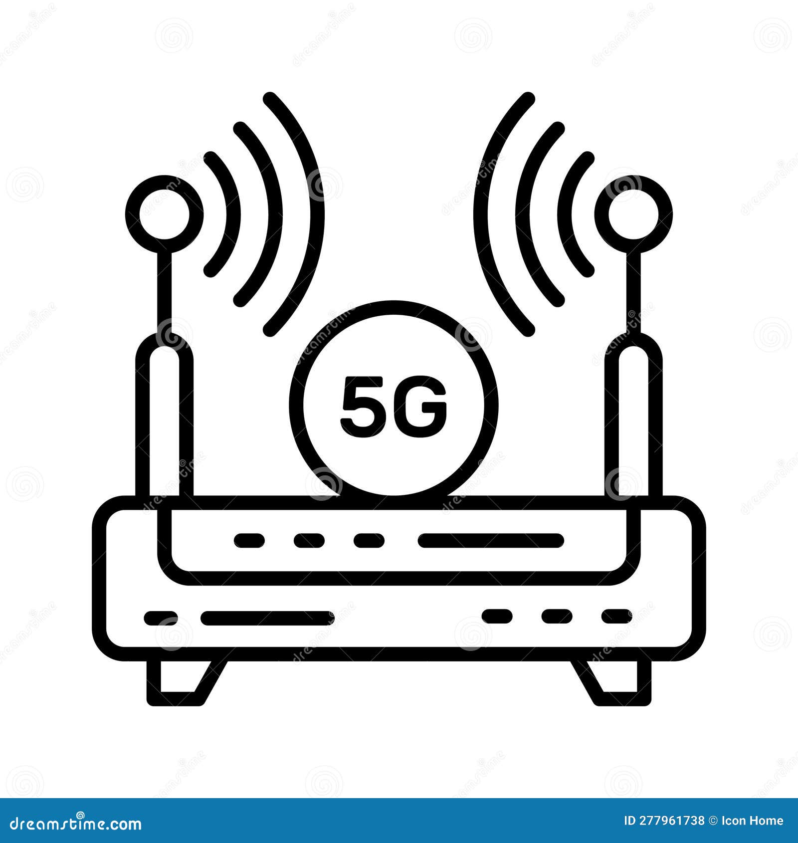 Wifi Router with 5G Internet Signals Denoting Concept Icon of 5G ...