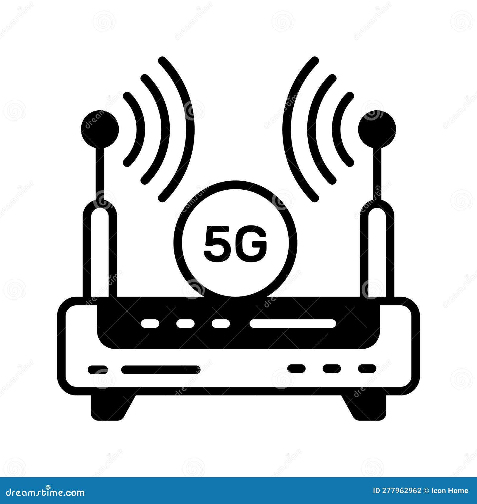 Wifi Router with 5G Internet Signals Denoting Concept Icon of 5G ... Wifi Router with 5G Internet Signals Denoting Concept Icon of 5G ...