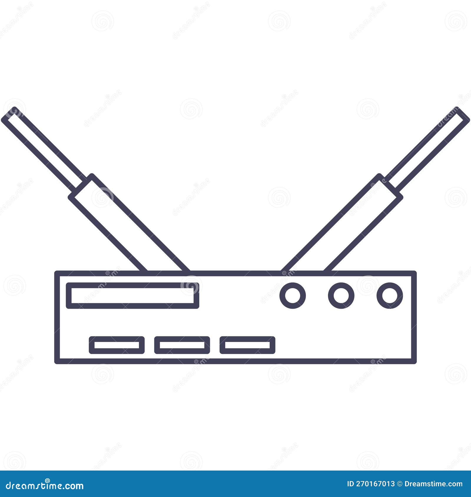 Wifi Router Icon Flat Vector Wireless Modem Stock Vector - Illustration ...