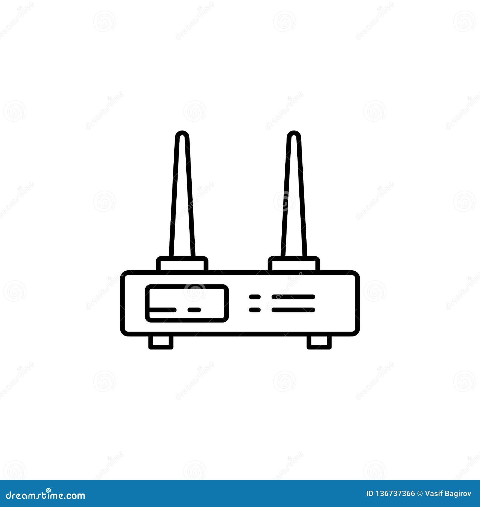 Wifi Router Icon. Outline Illustration of Wifi Router Vector Icon for ...