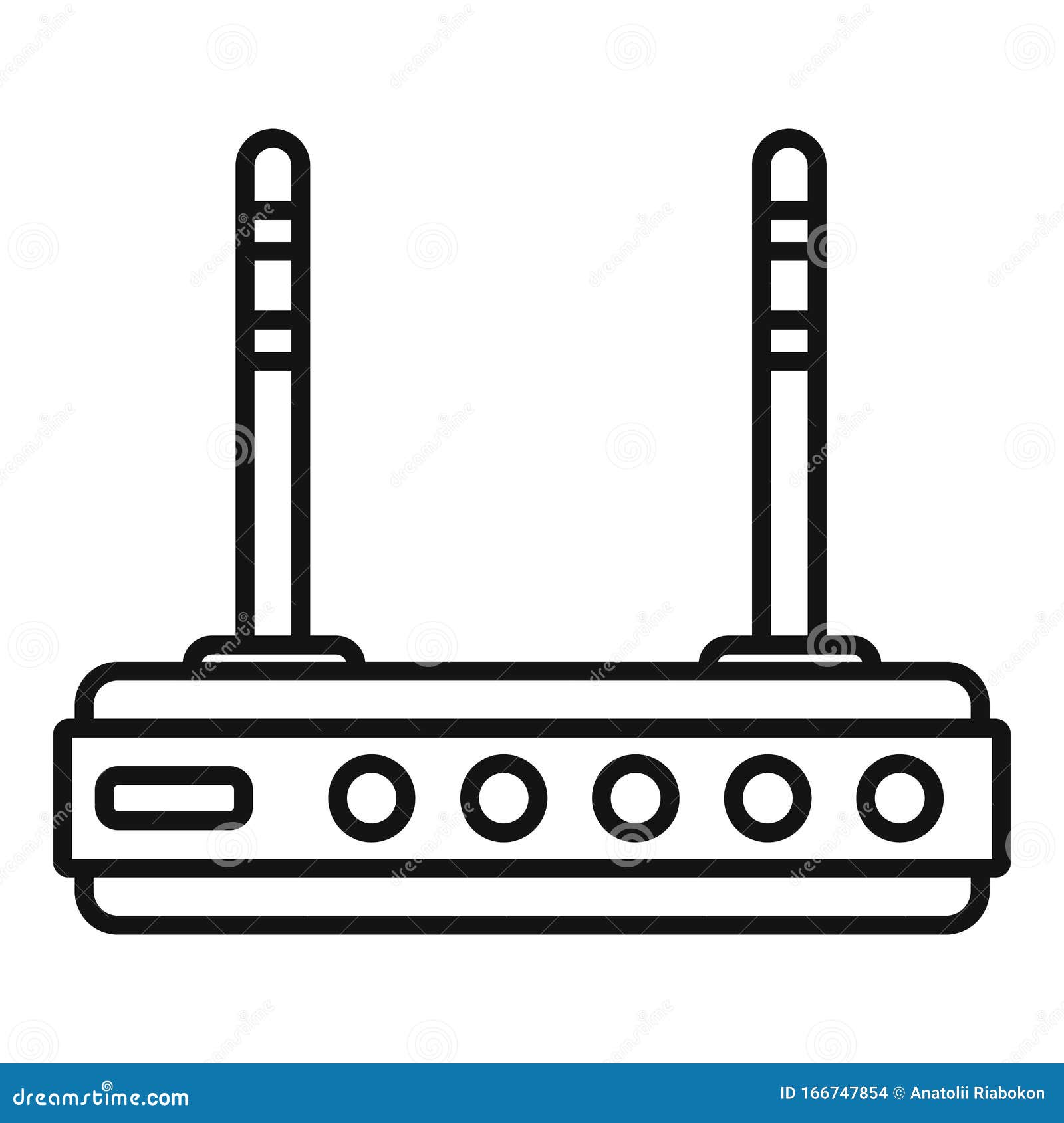 Wifi Router Icon, Outline Style Stock Vector - Illustration of business ...