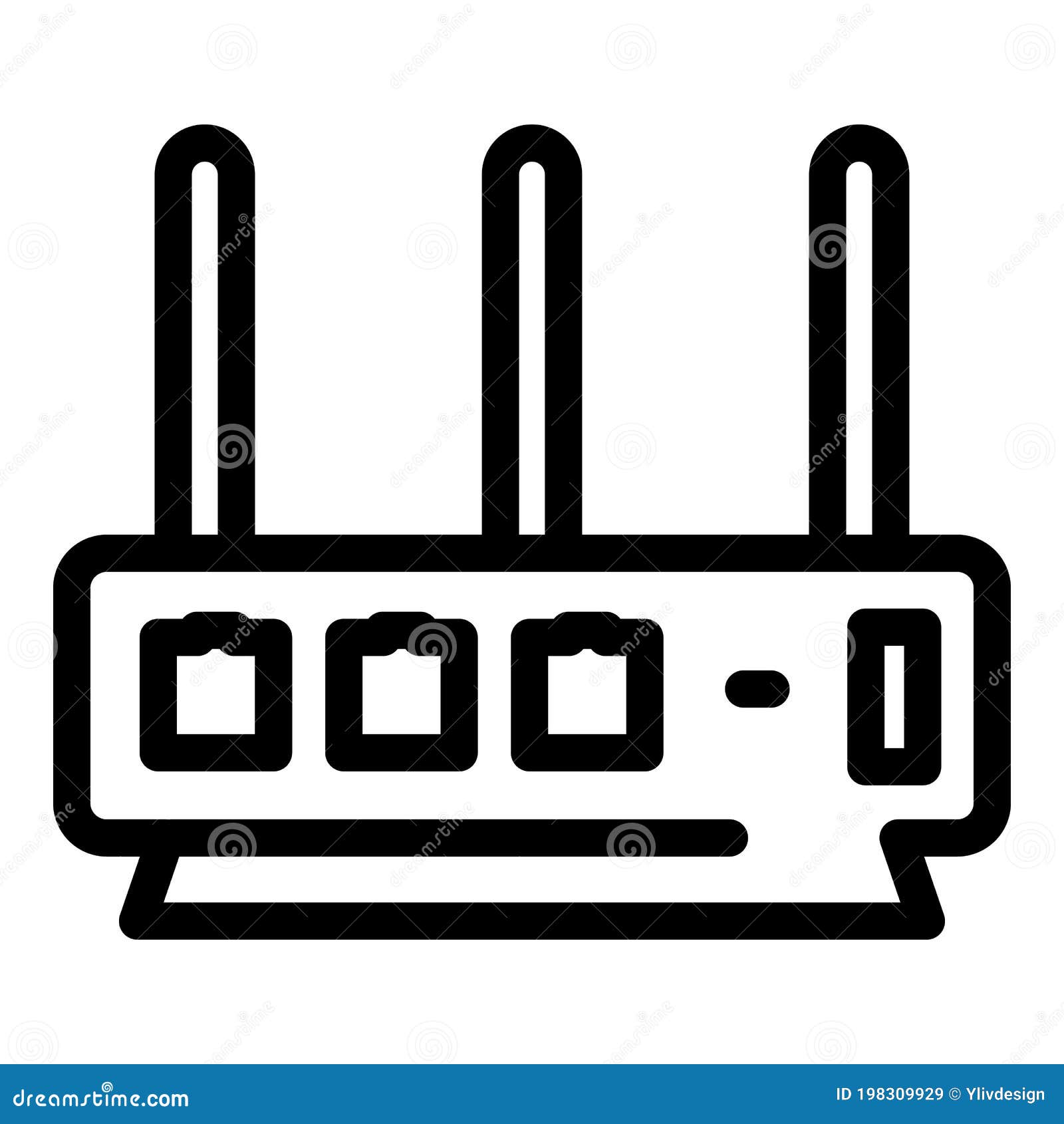 Wifi Router Icon, Outline Style Stock Vector - Illustration of sign ...