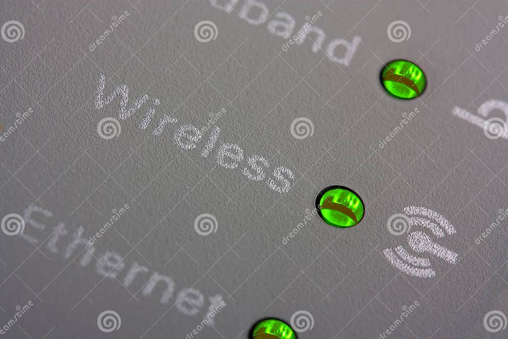 Wifi Router Indicators Close Up Stock Image - Image of series, radio ...