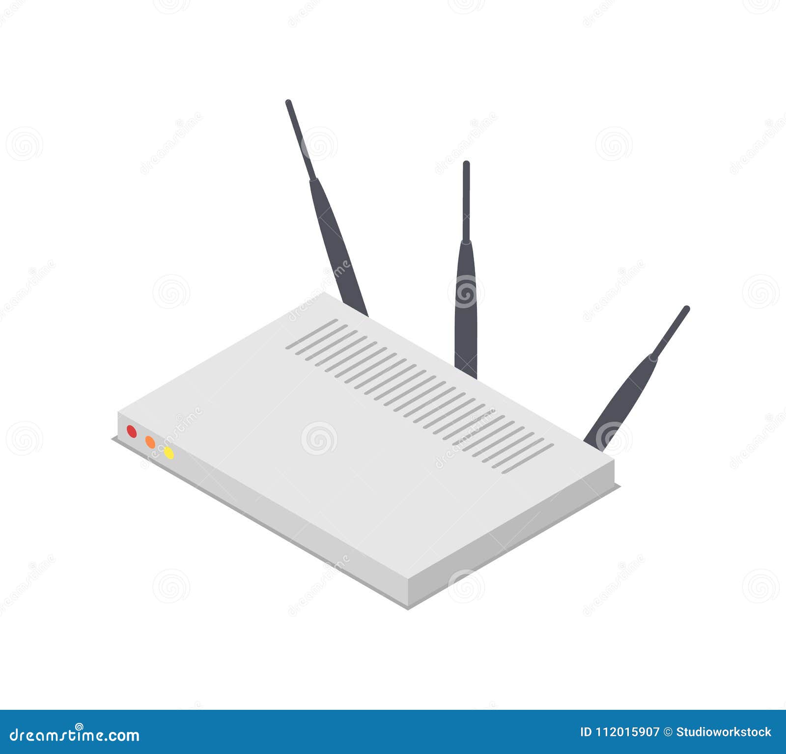 Wi-fi Router Isometric Icon. 3d Line Art Technical Drawing. Editable ...