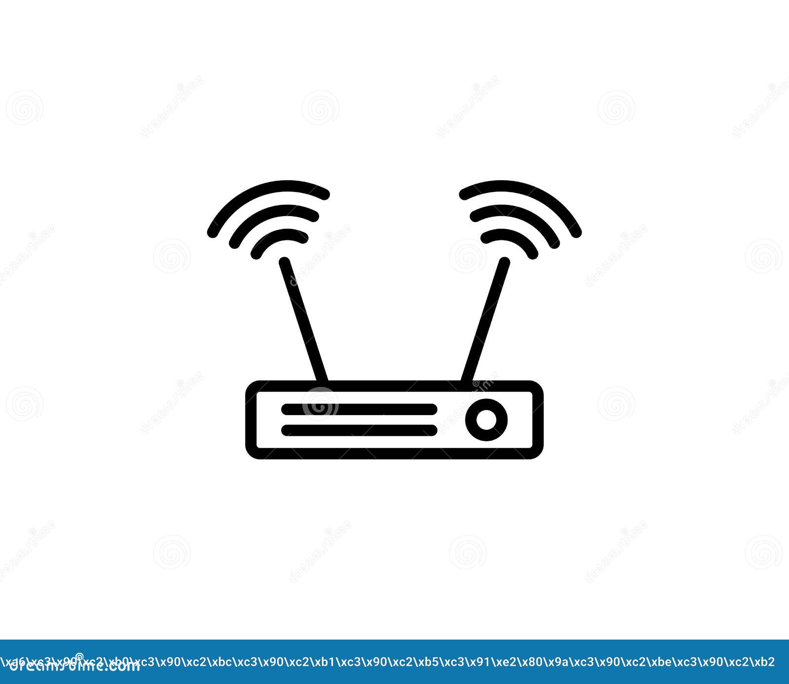 Wifi router line icon stock illustration. Illustration of connection ... Wifi router line icon stock illustration. Illustration of connection ...