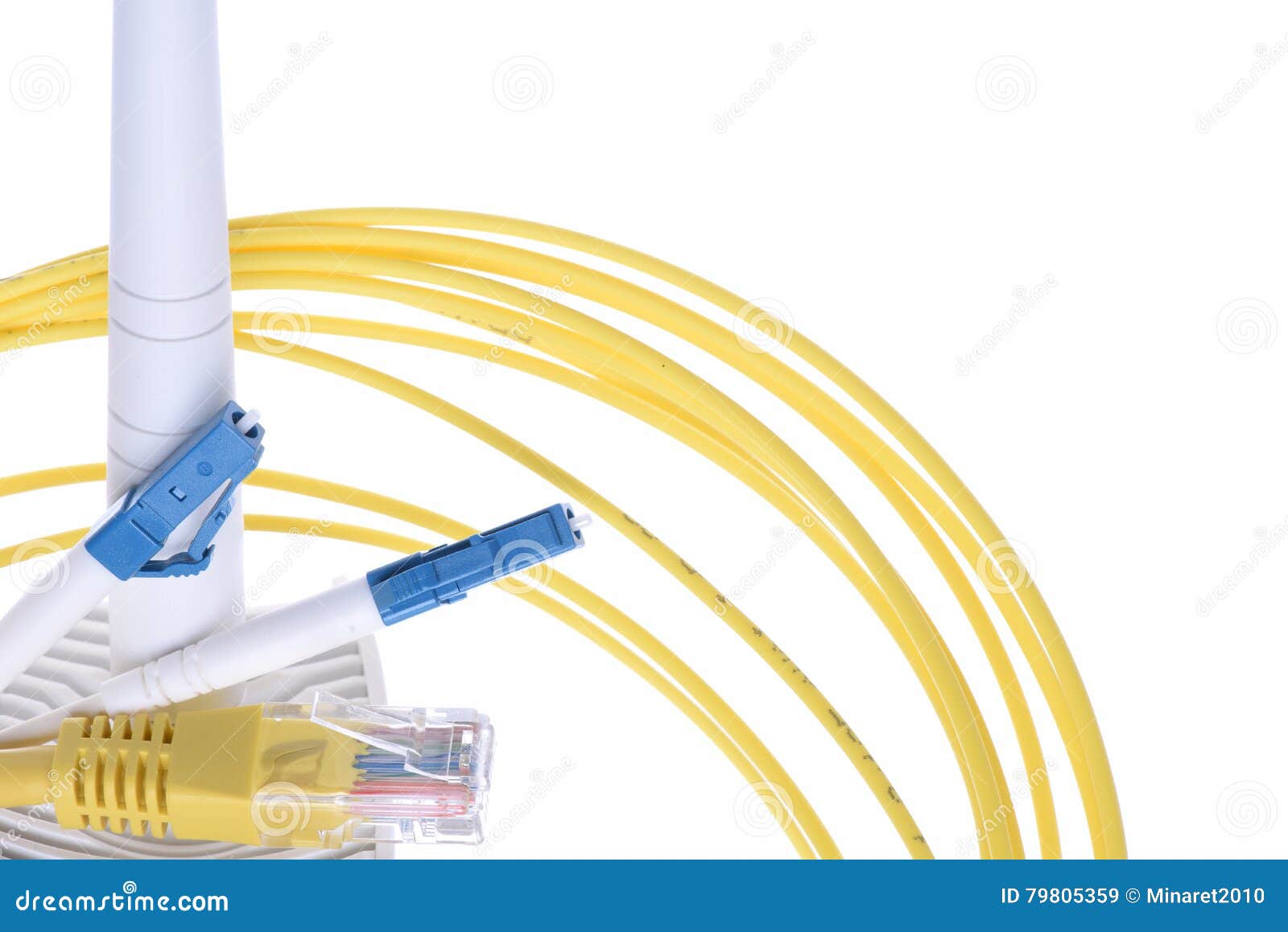Wifi Router and Cable in Computer Network Stock Image - Image of ...