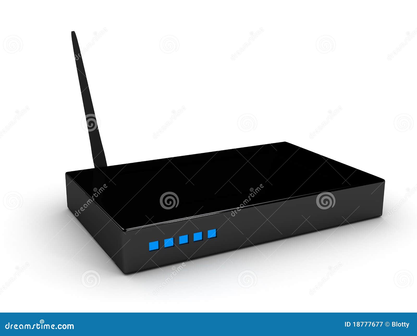 WiFi Router Over White Background. Stock Illustration - Illustration of ...