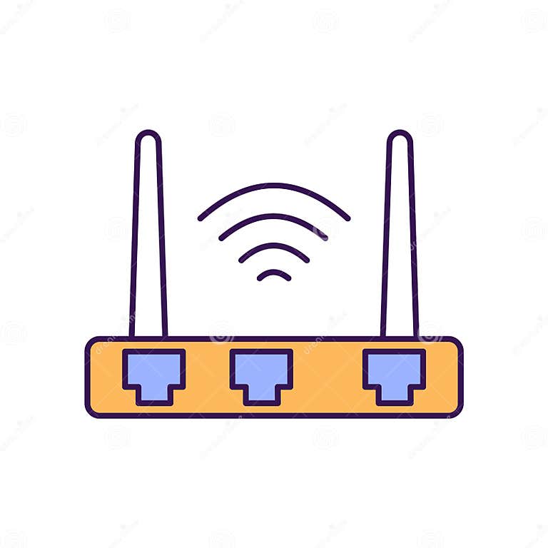Wifi Router Signals Vector Icon Which Can Easily Modify or Edit. Stock ...