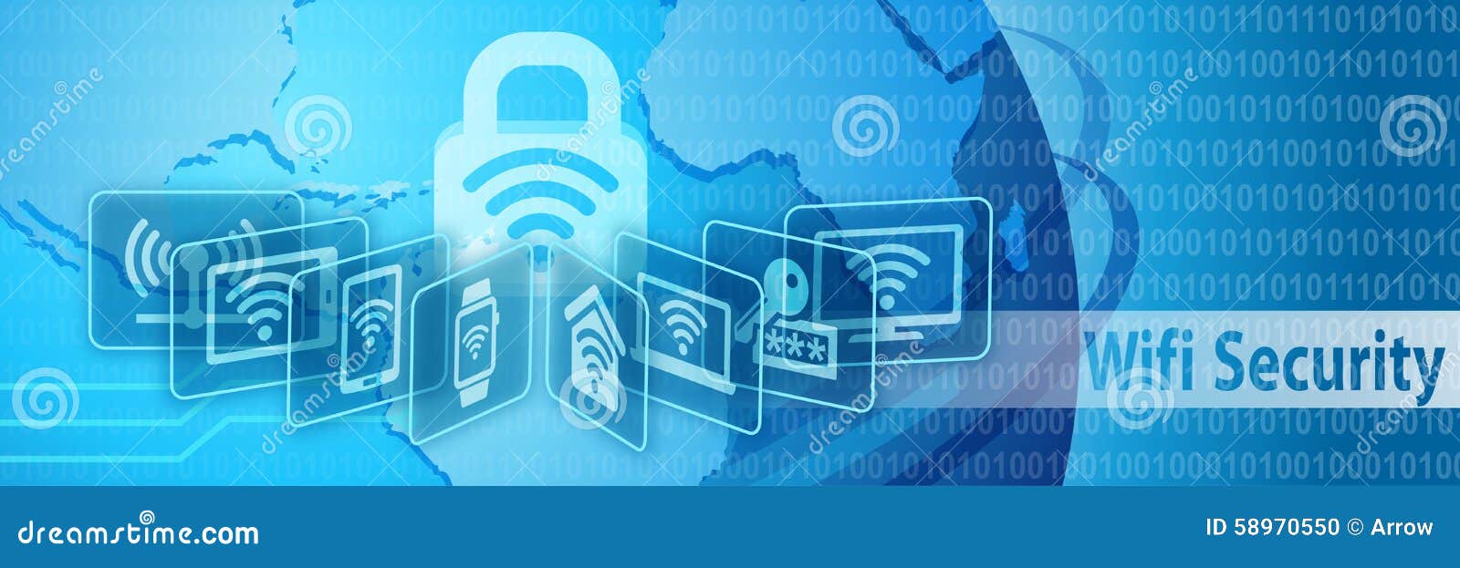 Wifi Security Concept. 3d Modern WiFi Router Stock Image ...