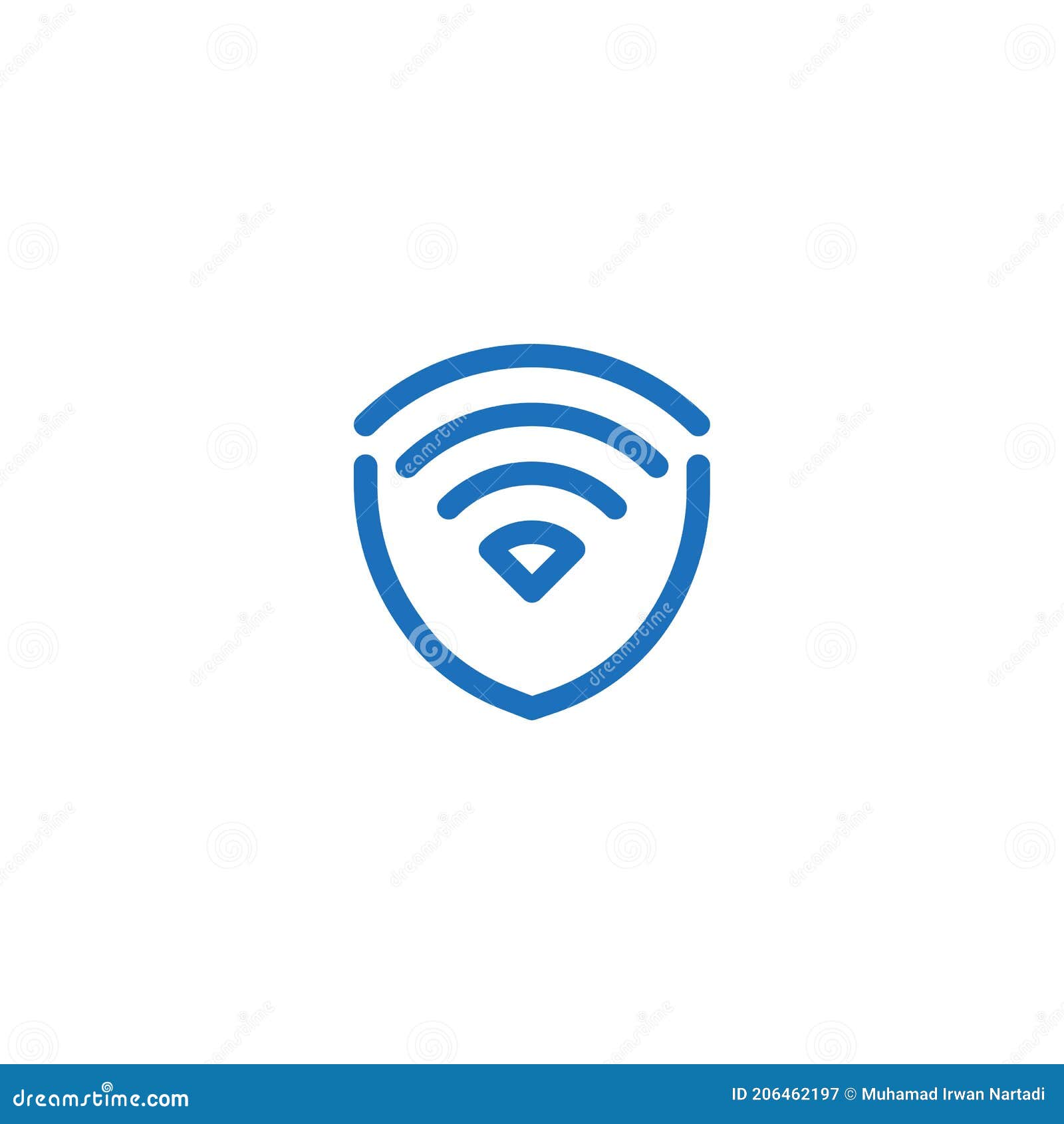 Wifi Shield,connection Protect . Vector Logo Icon Template Stock Vector ...
