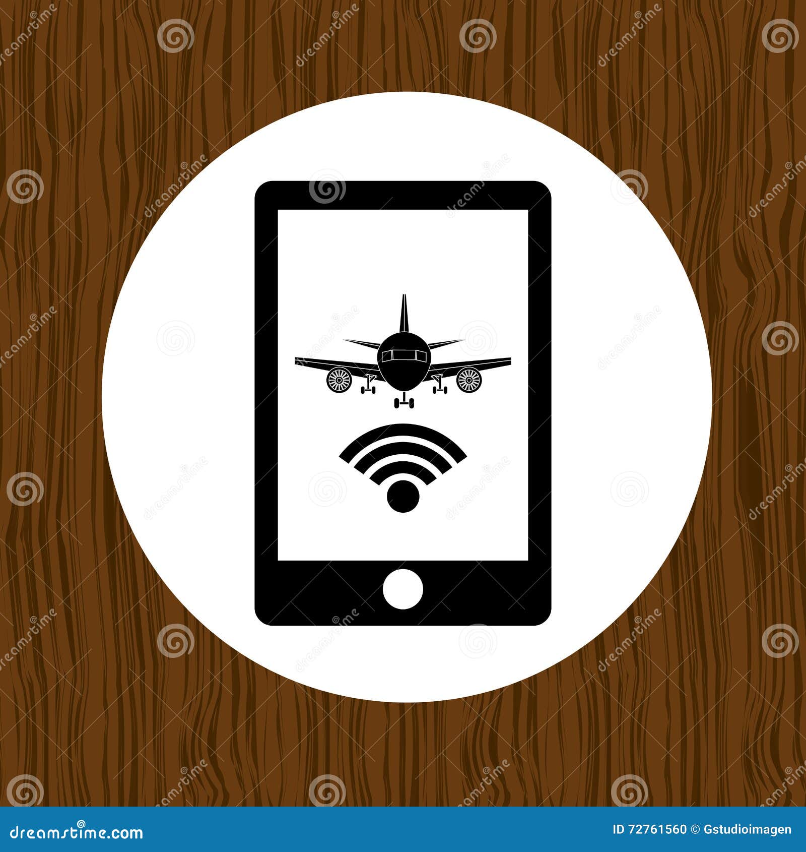 Wifi Signal in Flight Design Stock Illustration - Illustration of ...