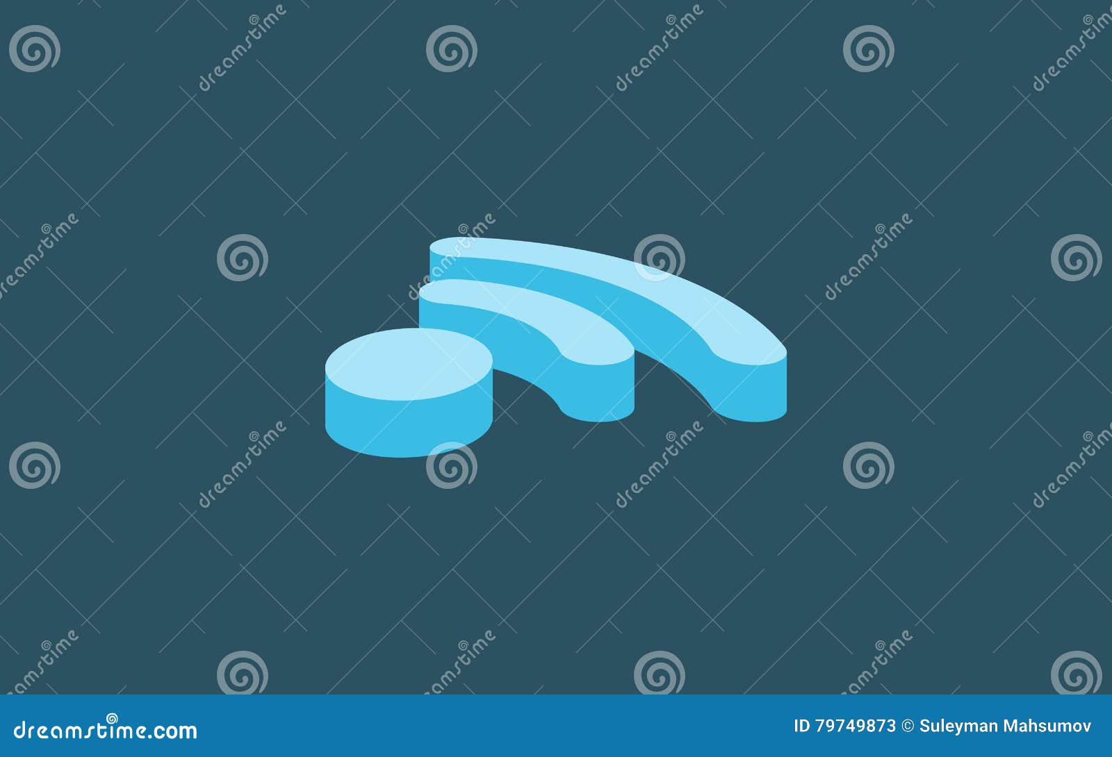 Wifi Signal Isometric Design Stock Vector - Illustration of concept ...