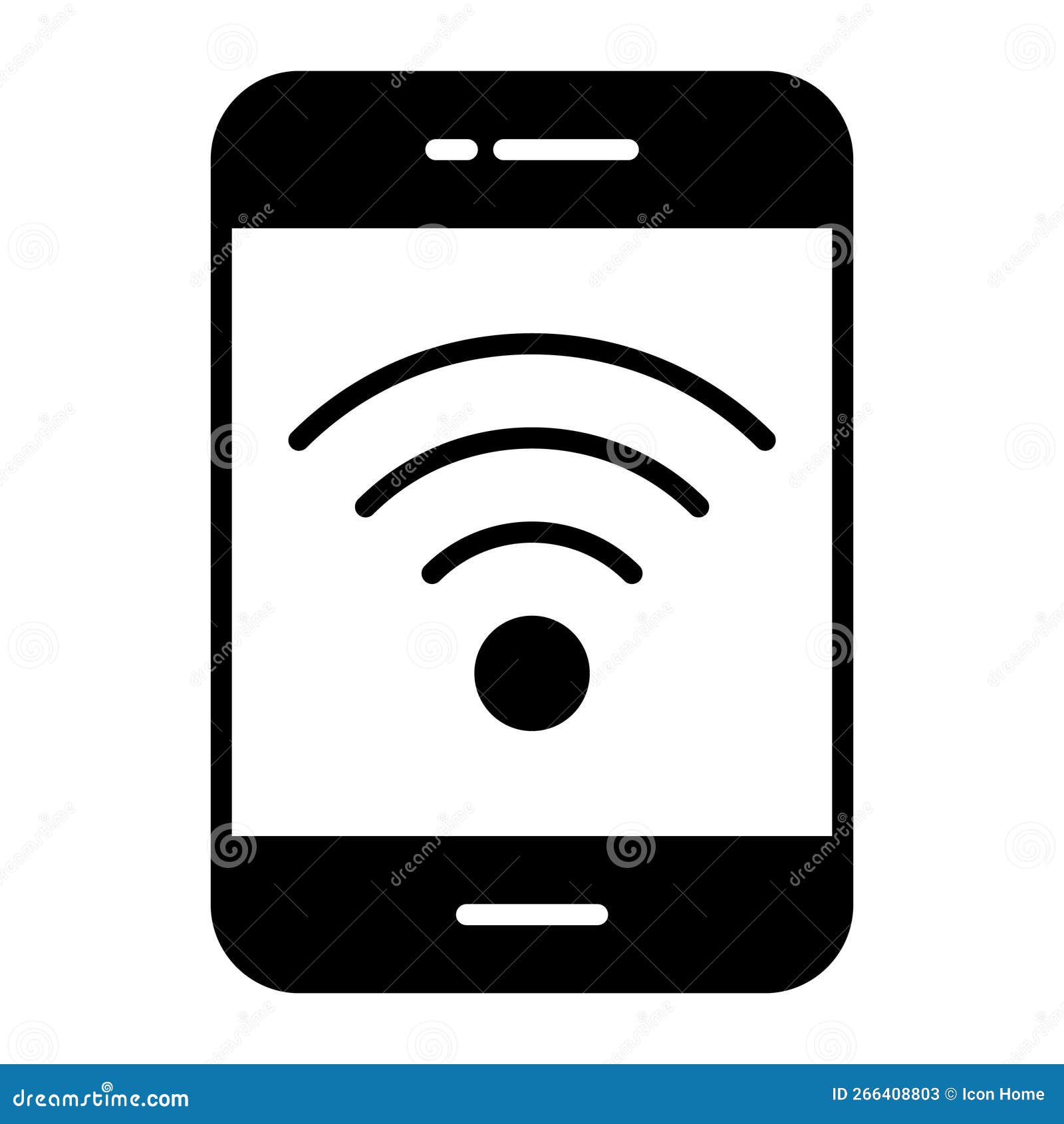 WIFI Signals Sign Inside the Mobile Concept of Mobile Wi-Fi Stock ...