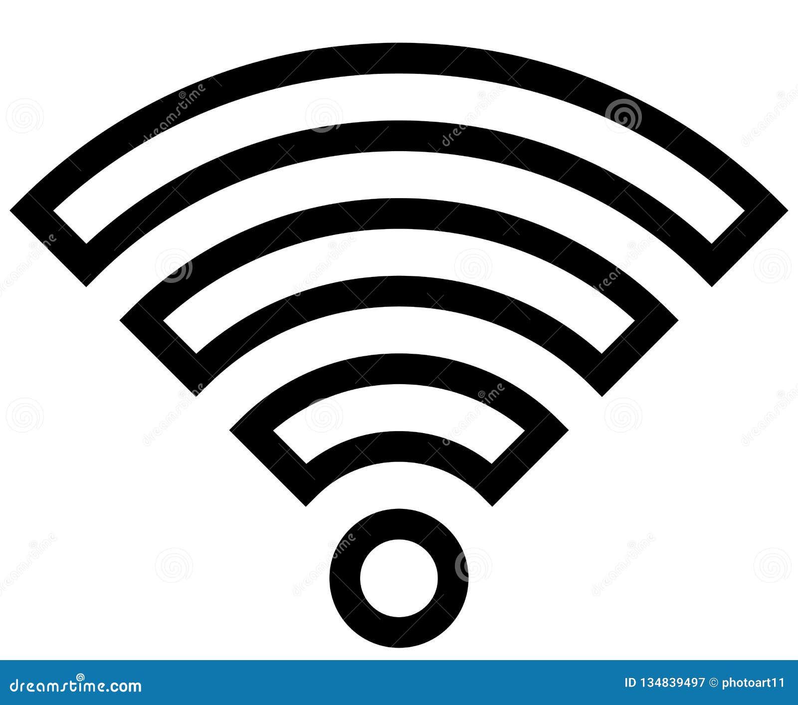 Wifi Symbol Icon - Black Outlined, Isolated - Vector Stock Vector ... Wifi Symbol Icon - Black Outlined, Isolated - Vector Stock Vector ...