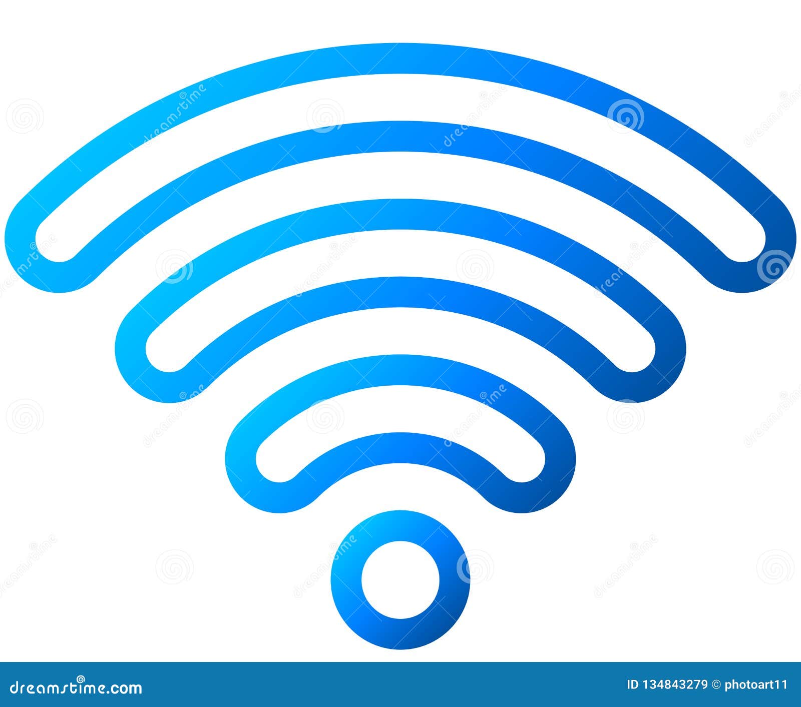 Wifi Symbol Icon - Blue Outlined Rounded Gradient, Isolated - Vector ... Wifi Symbol Icon - Blue Outlined Rounded Gradient, Isolated - Vector ...