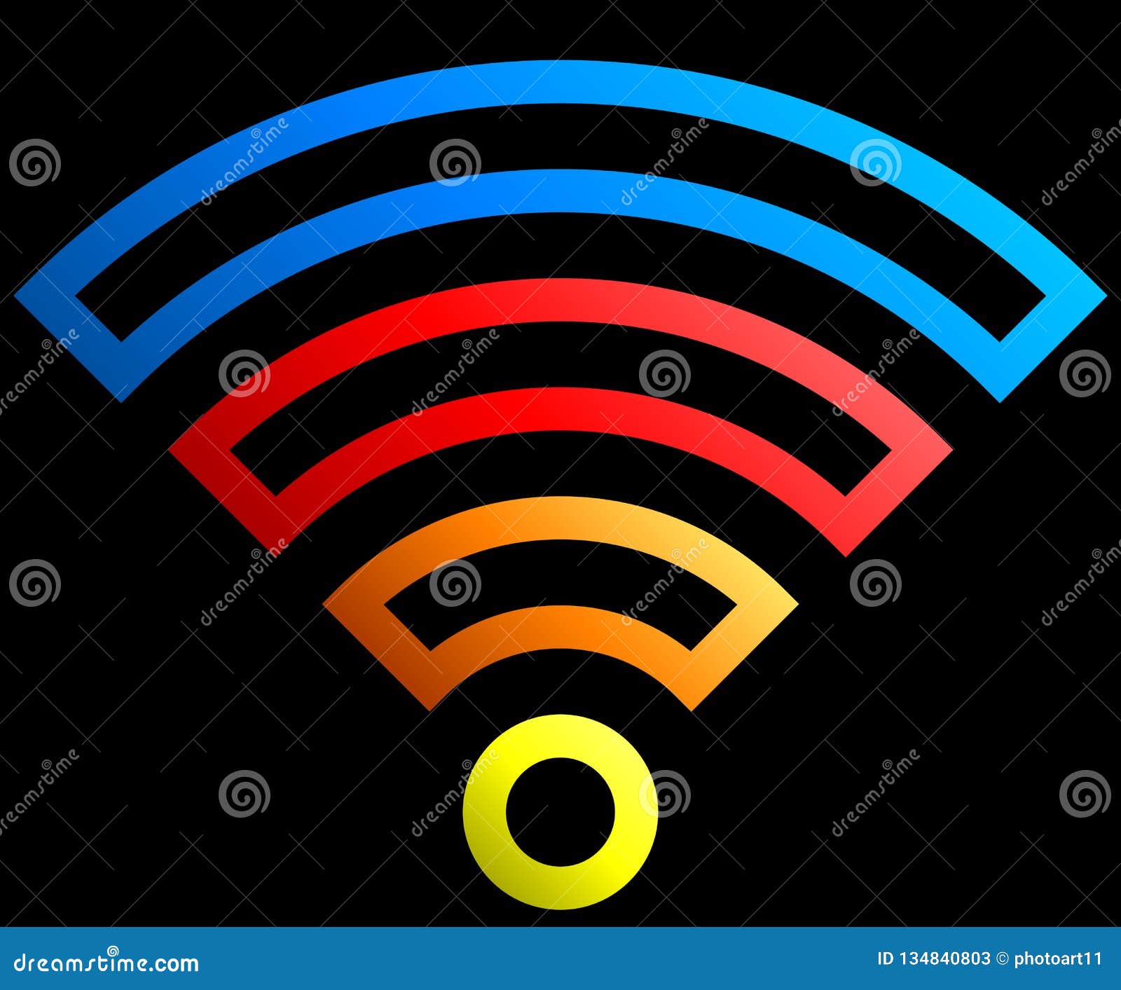 Wifi Symbol Icon - Colorful Outlined Gradient, Isolated - Vector Stock ... Wifi Symbol Icon - Colorful Outlined Gradient, Isolated - Vector Stock ...