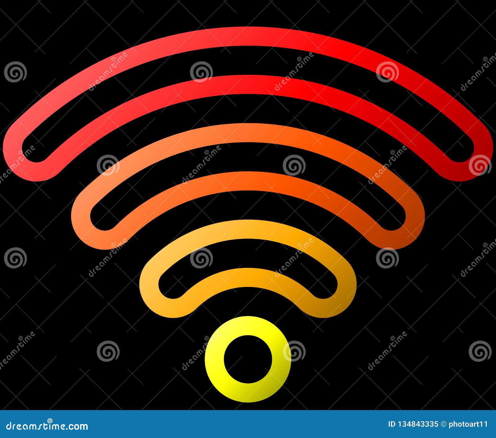 Wifi Symbol Icon - Colorful Outlined Rounded Gradient, Isolated ... Wifi Symbol Icon - Colorful Outlined Rounded Gradient, Isolated ...