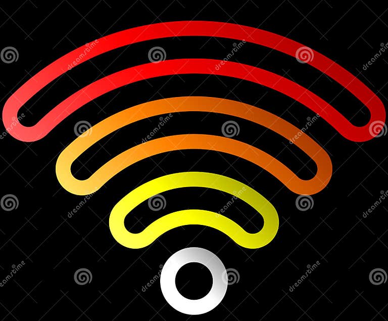 Wifi Symbol Icon - Colorful Outlined Rounded Gradient, Isolated ... Wifi Symbol Icon - Colorful Outlined Rounded Gradient, Isolated ...