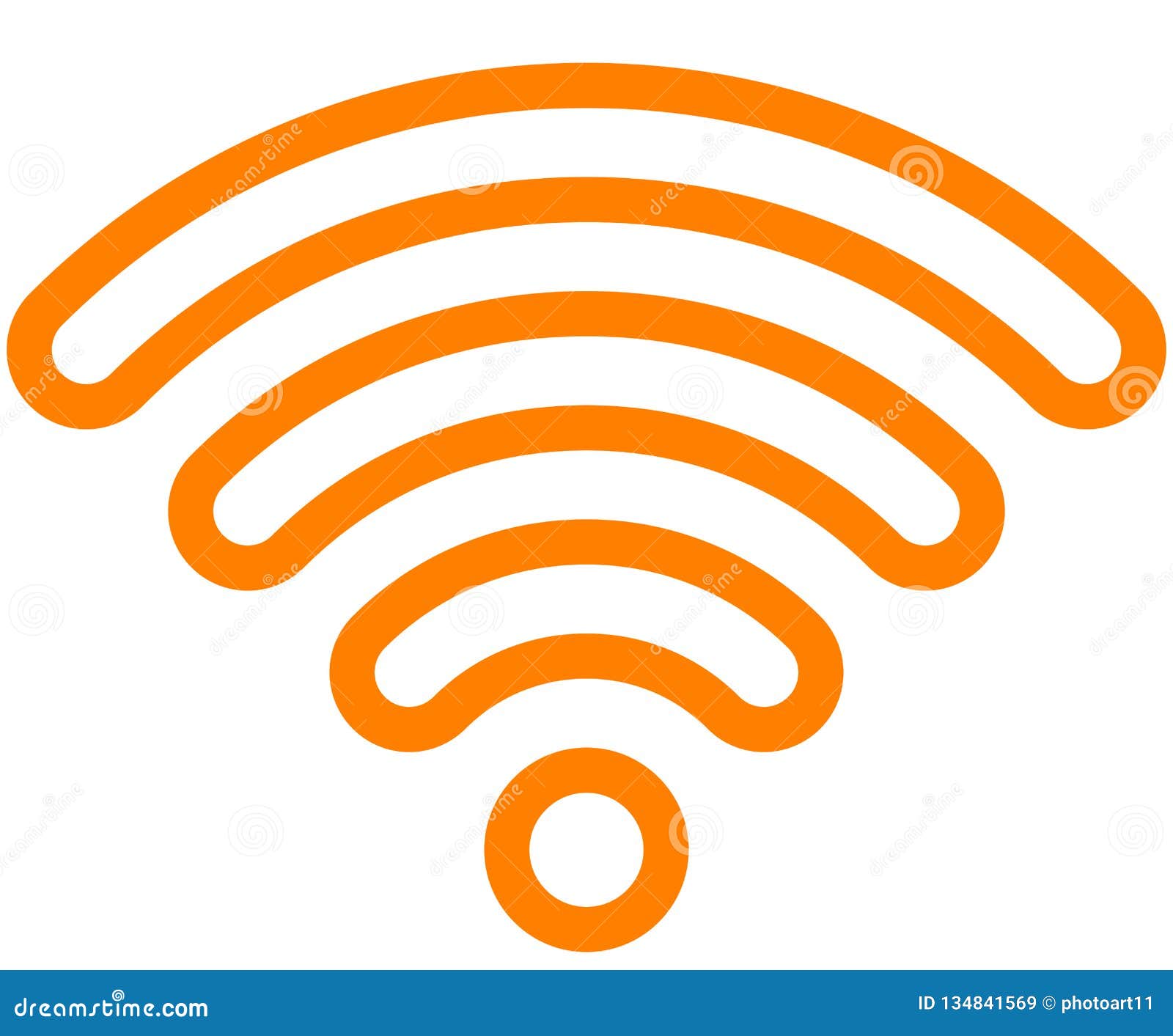 Wifi Symbol Icon - Orange Outlined Rounded, Isolated - Vector Stock ... Wifi Symbol Icon - Orange Outlined Rounded, Isolated - Vector Stock ...