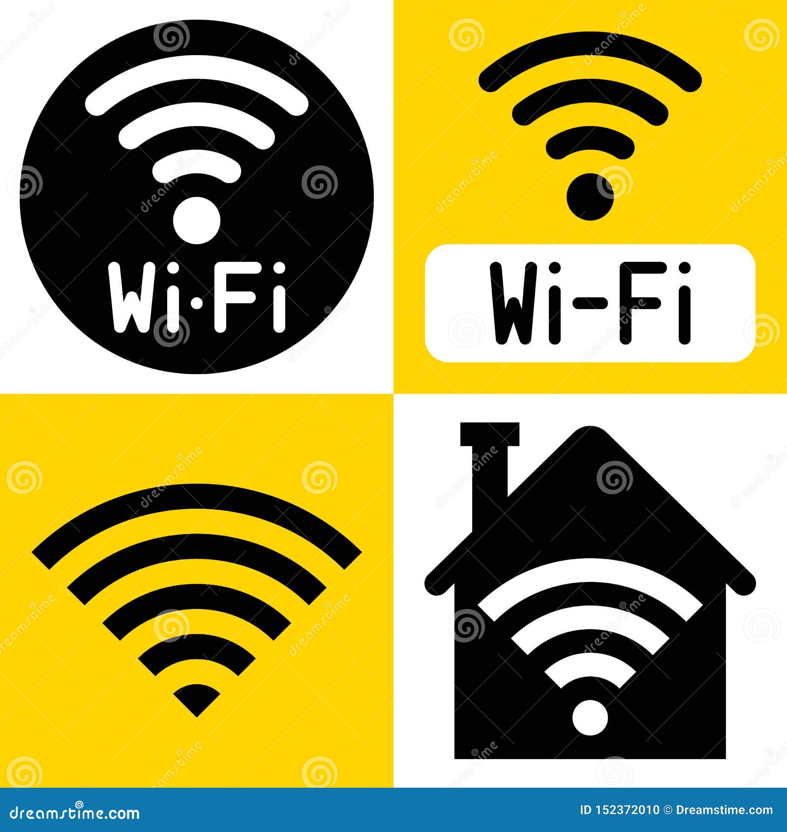 WiFi Symbol Icon, Wireless Local Area Networking Vector Stock Vector ...