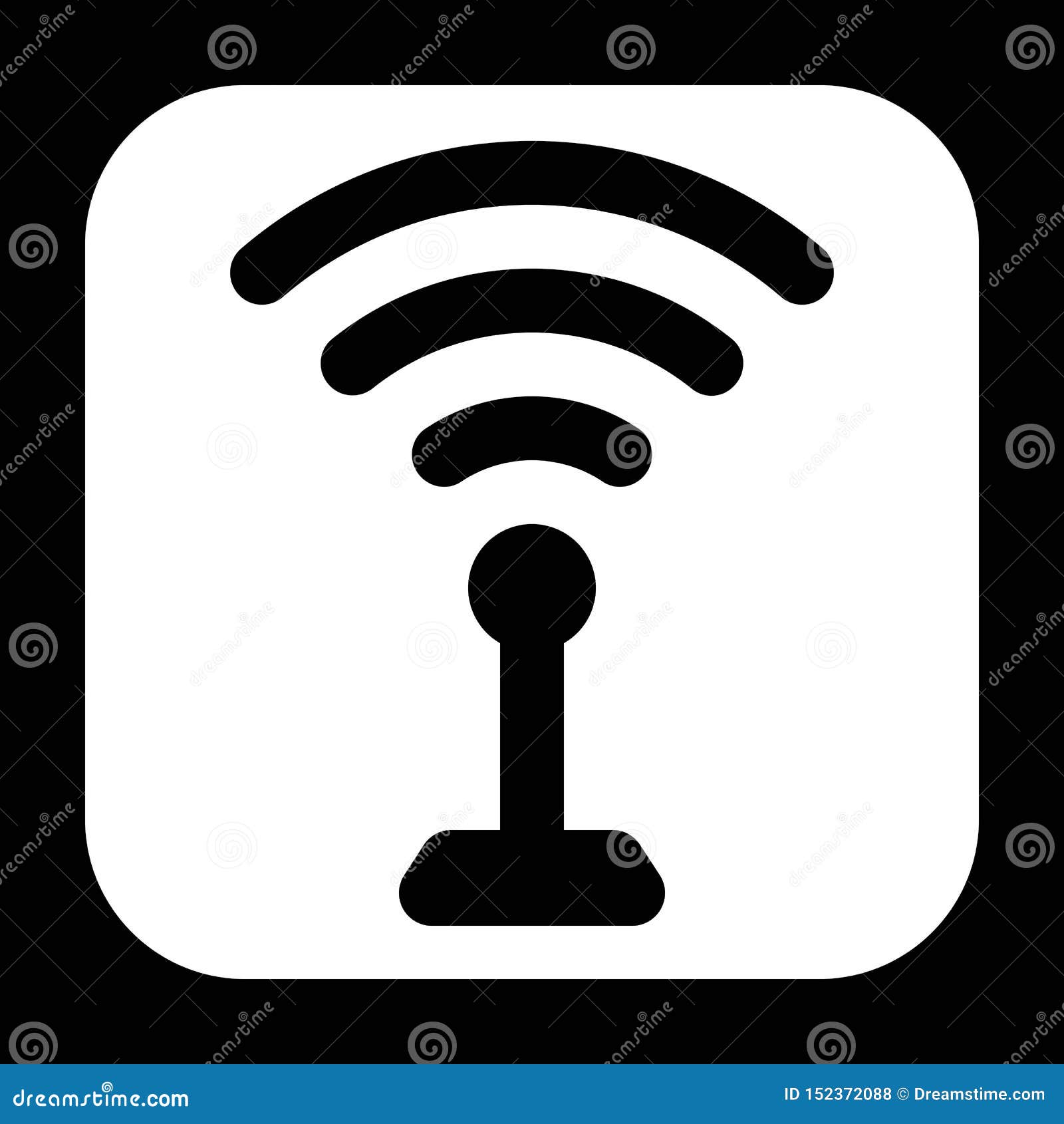 WiFi Symbol Icon, Wireless Local Area Networking Vector Stock Vector ...