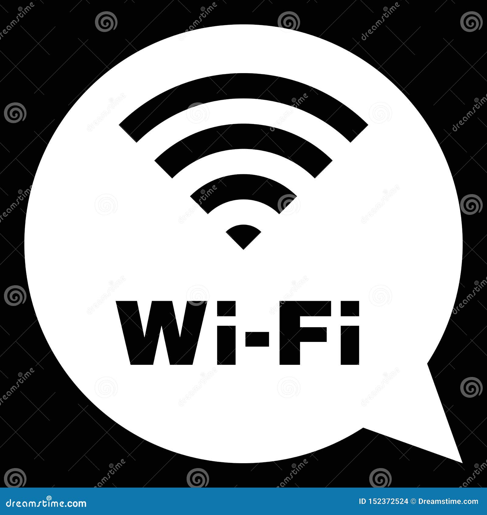 WiFi Symbol Icon, Wireless Local Area Networking Vector Stock Vector ...