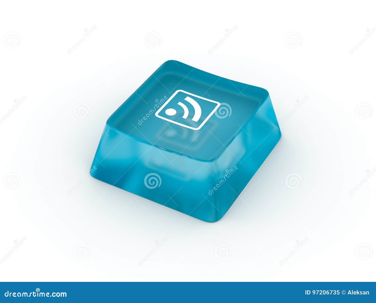 Wifi Symbol on Keyboard Button. 3D Rendering Stock Illustration ...