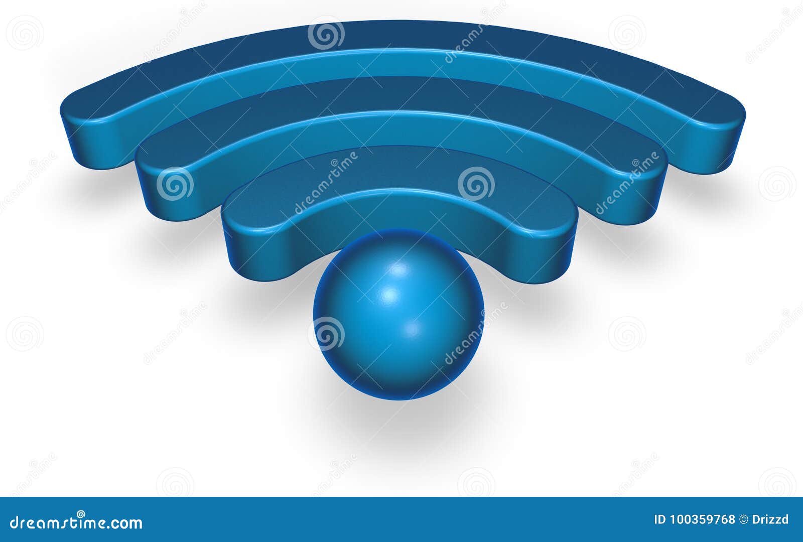 Wifi Symbol on White Background Stock Illustration - Illustration of ...