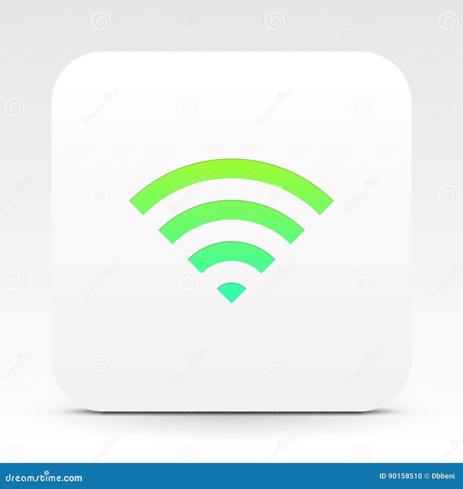 Wifi Symbol on White Text Box Stock Vector - Illustration of electronic ...