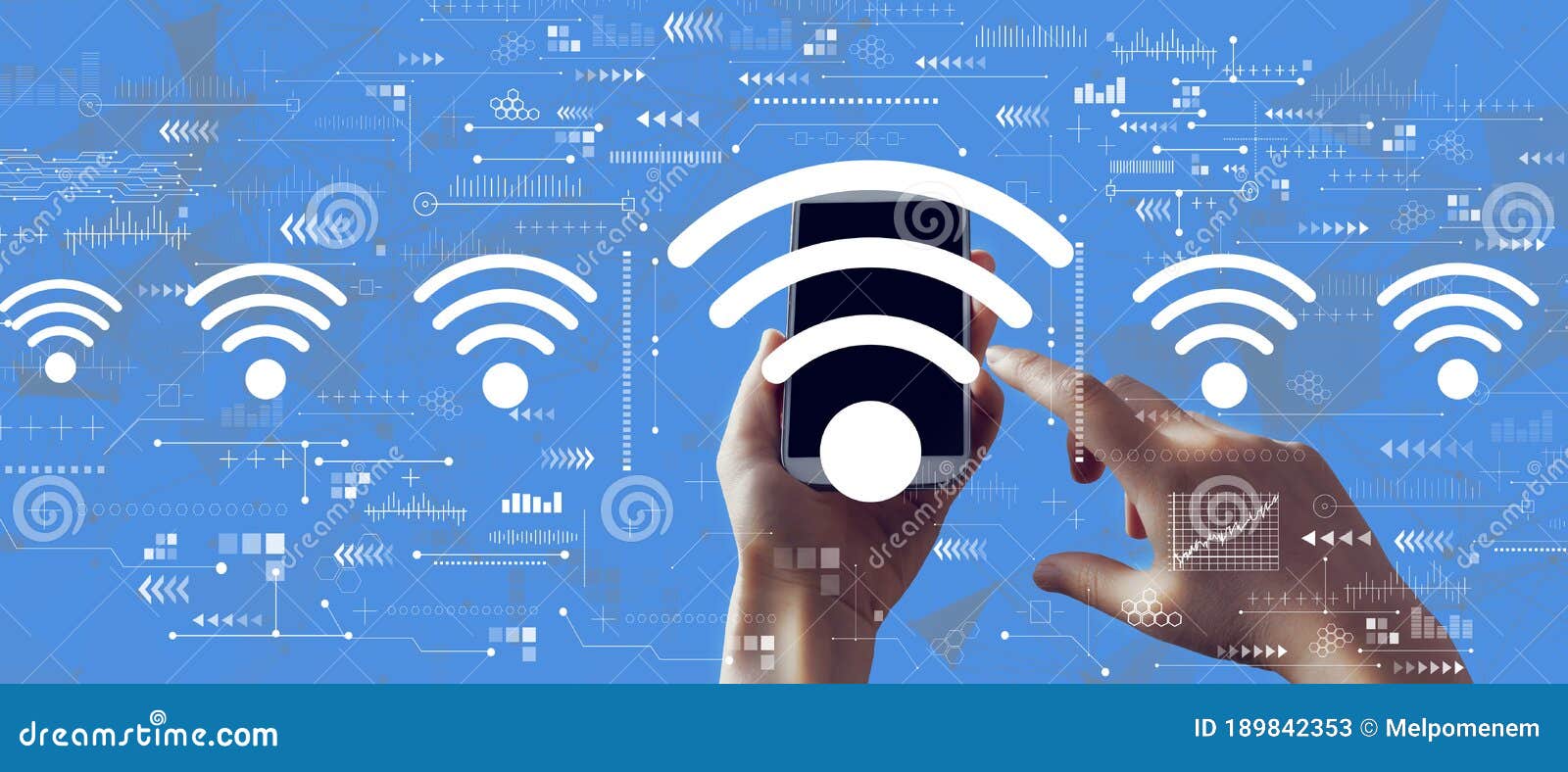 Wifi theme with smartphone stock image. Image of diagram - 189842353