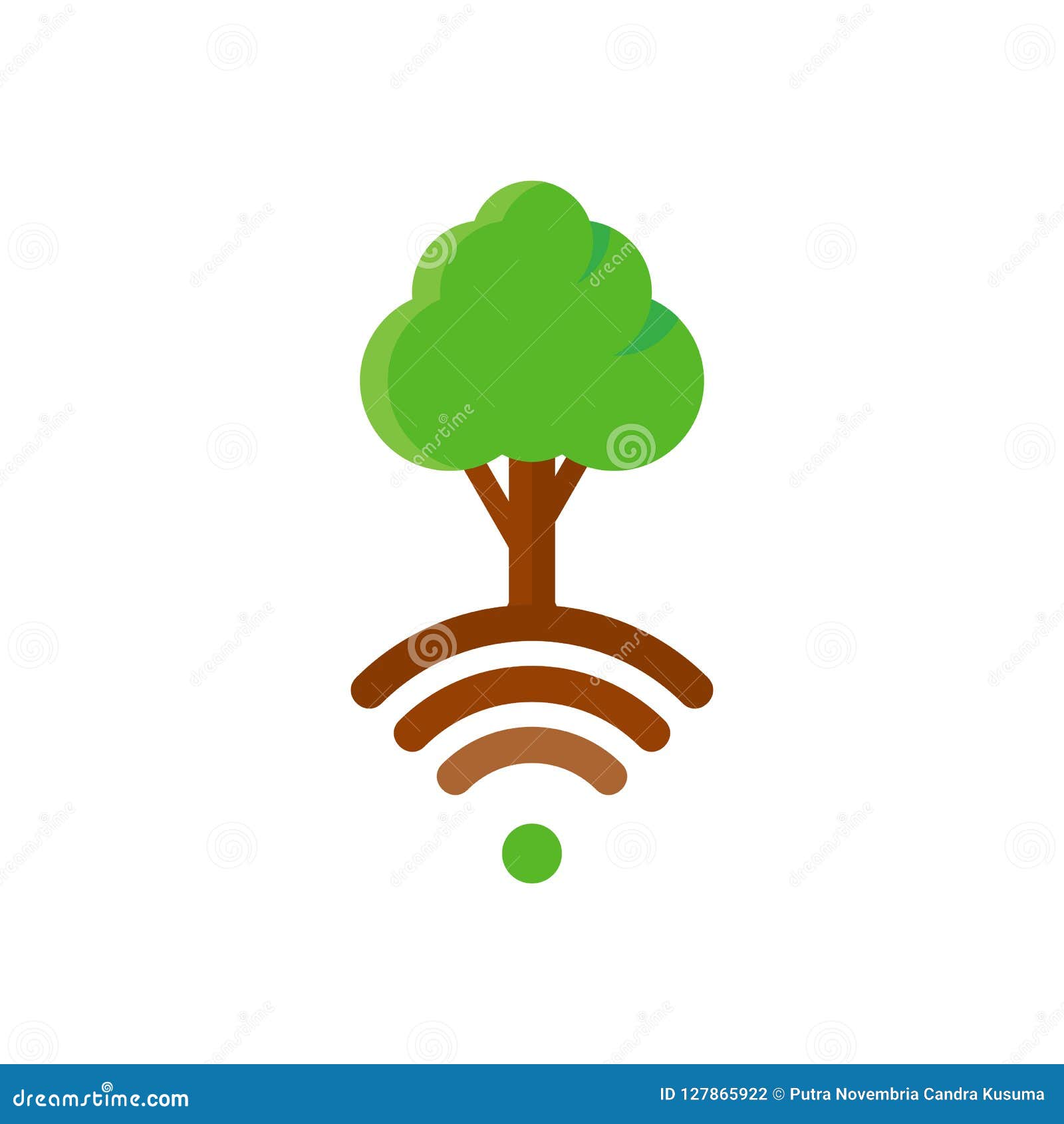 Wifi Tree Logo Icon Design stock vector. Illustration of branding ...
