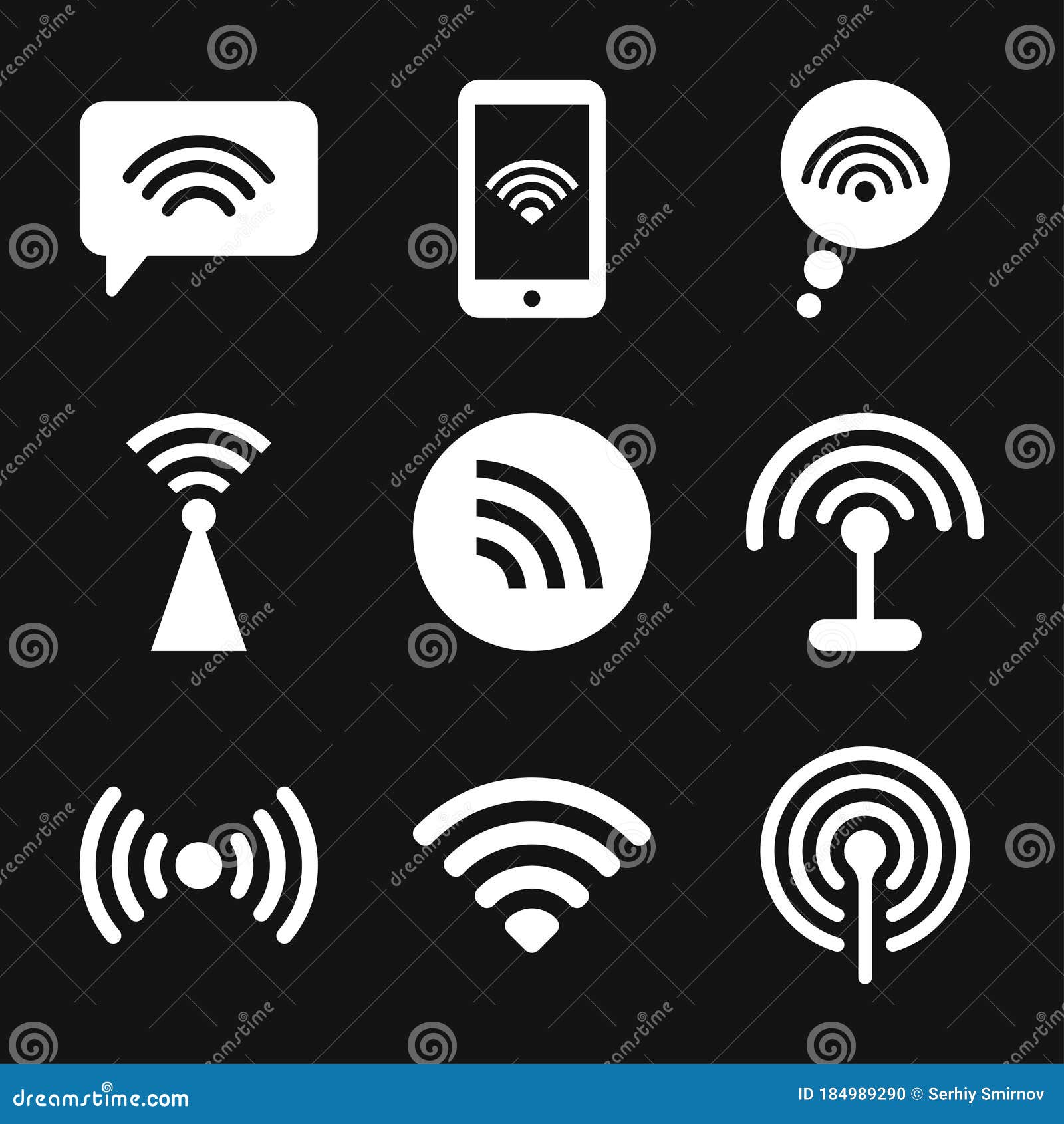 Wifi Vector Icon. Computer and Network Connections Symbol Isolated on ...