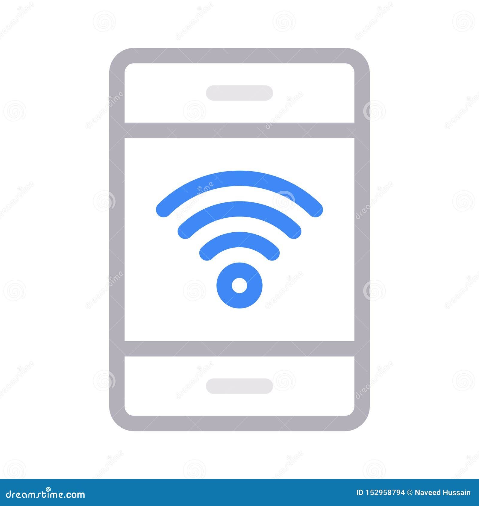 Wifi Colour Line Vector Icon Stock Vector - Illustration of mobile ...