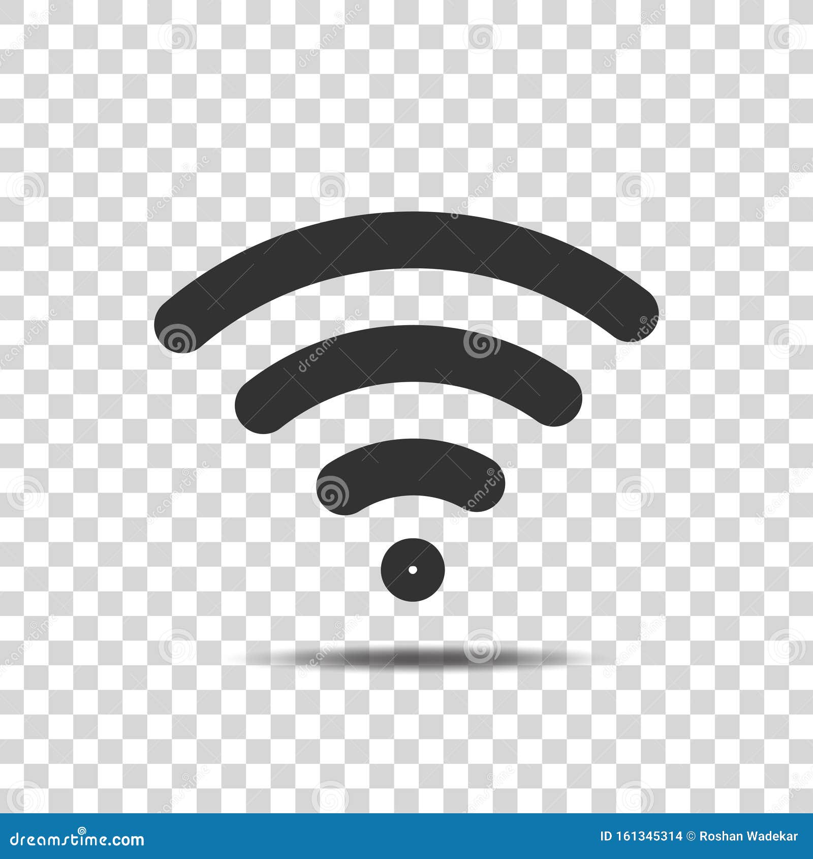 WiFi Vector Icon On Transparent Background, Wifi Logo | CartoonDealer ...