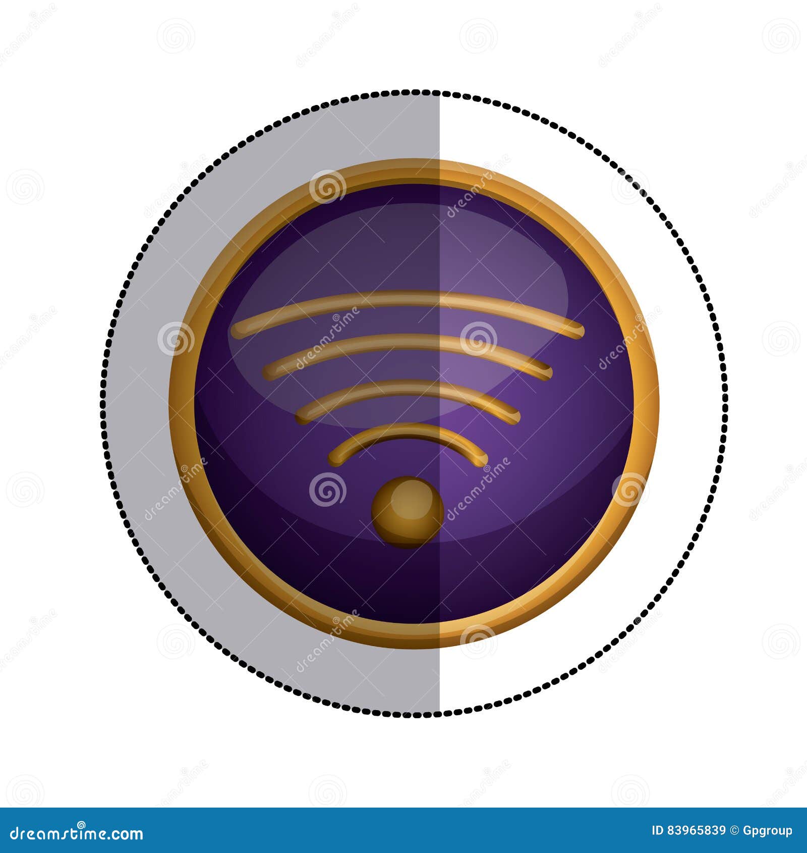 Isolated wifi wave design stock vector. Illustration of wifi - 83965839