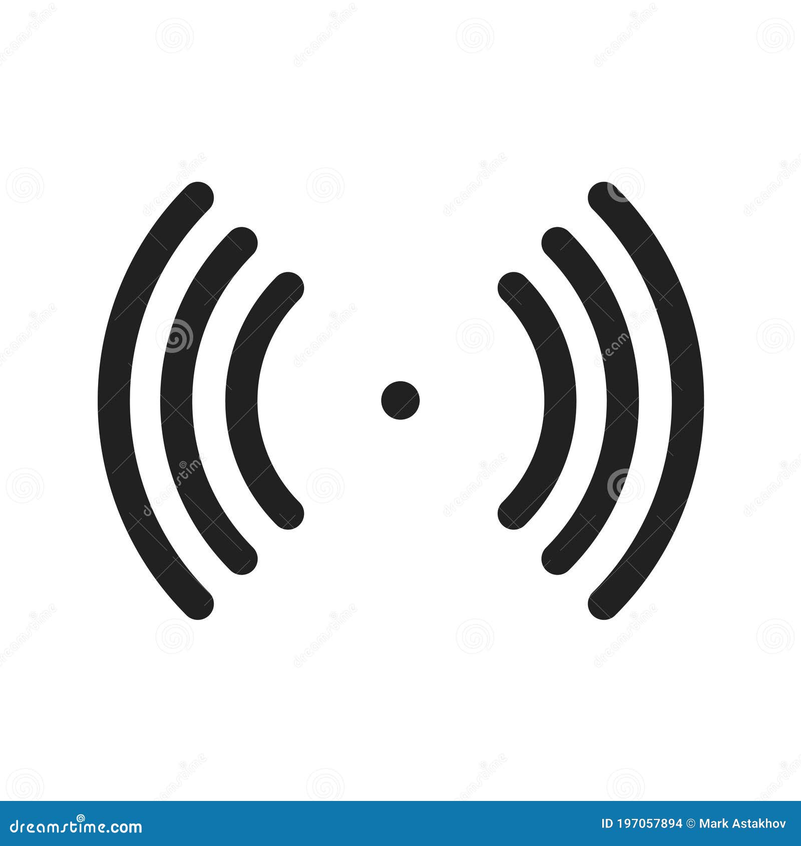 Wifi Wave Signal. Wireless Icon Signal. Vector Isolated Symbol Stock ...