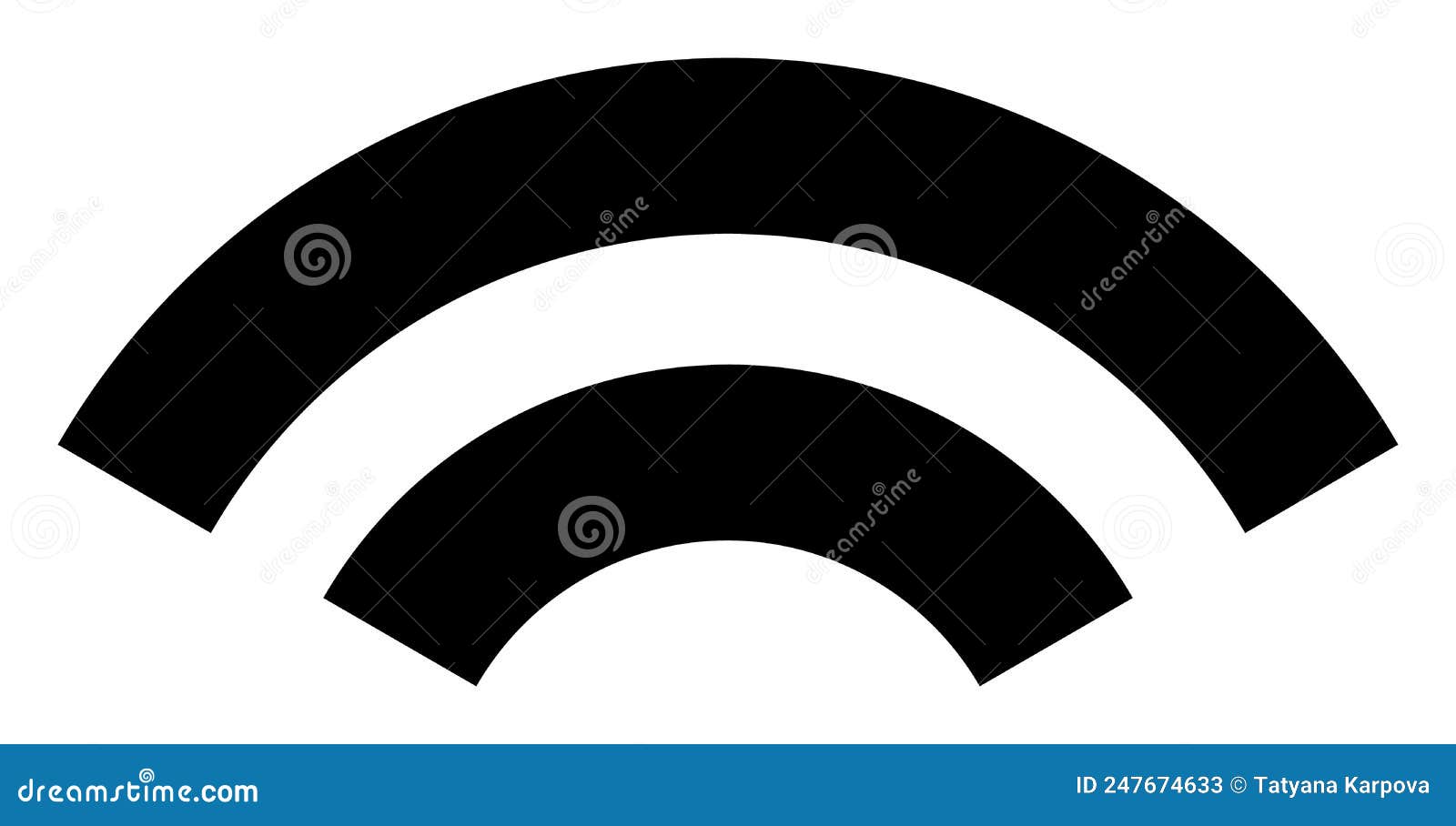 WiFi Waves Raster Icon Flat Illustration Stock Illustration ...