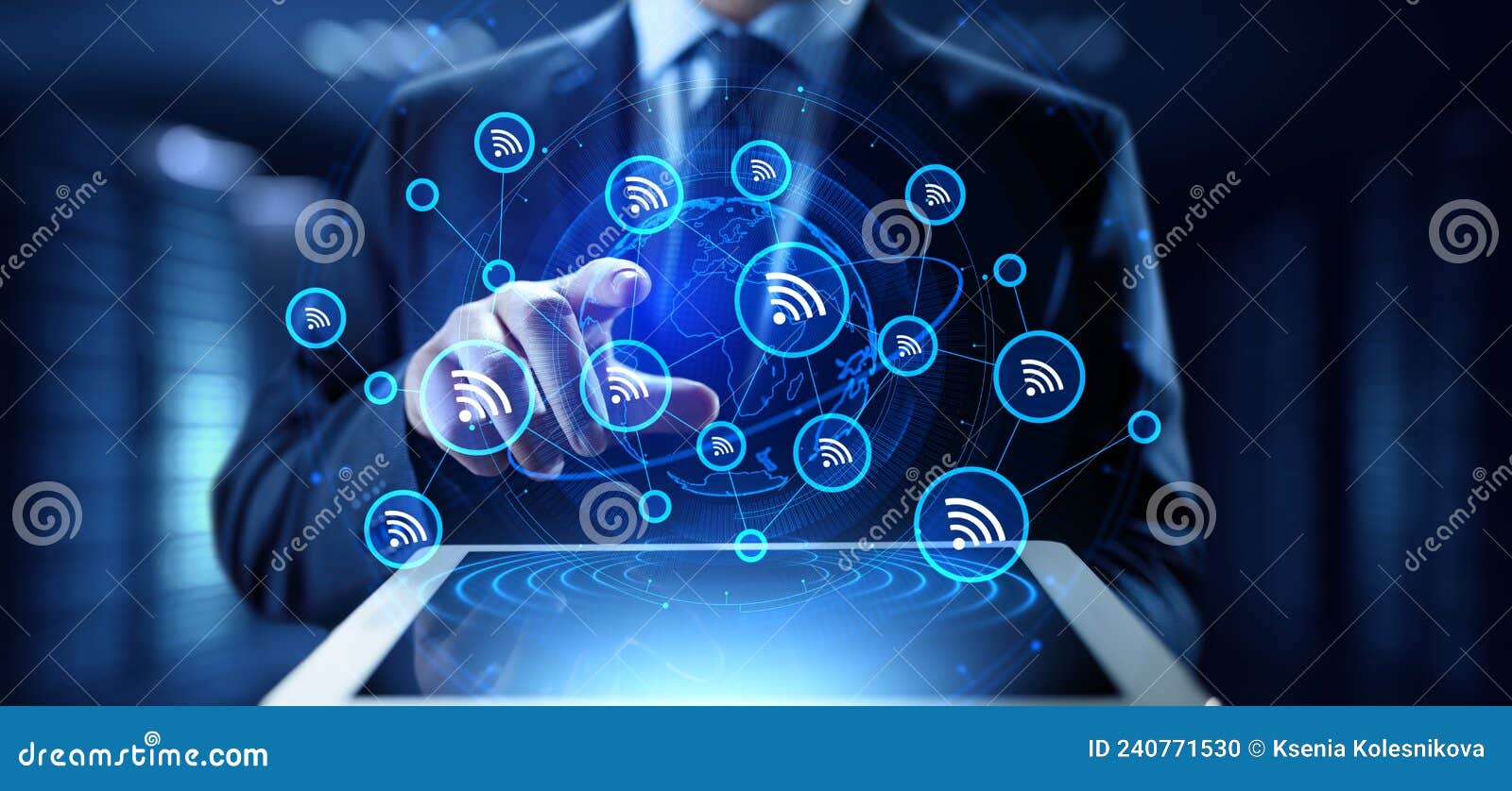 Wifi 6 Wireless High-speed Internet Connection Technology Concept Stock ...