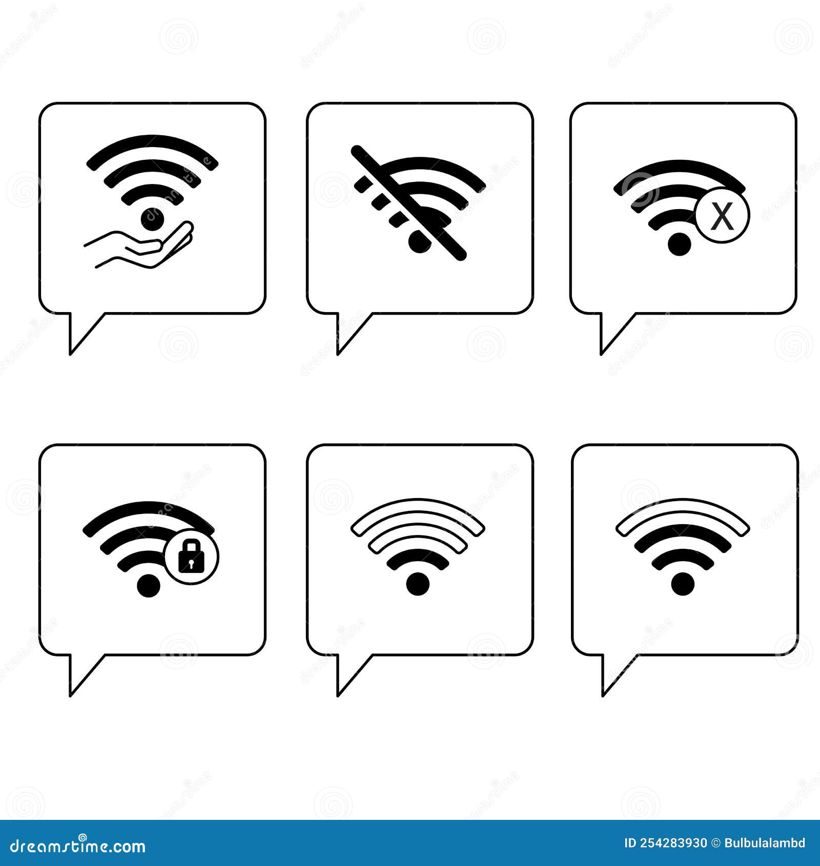 Wifi wireless icon stock vector. Illustration of vector - 254283930