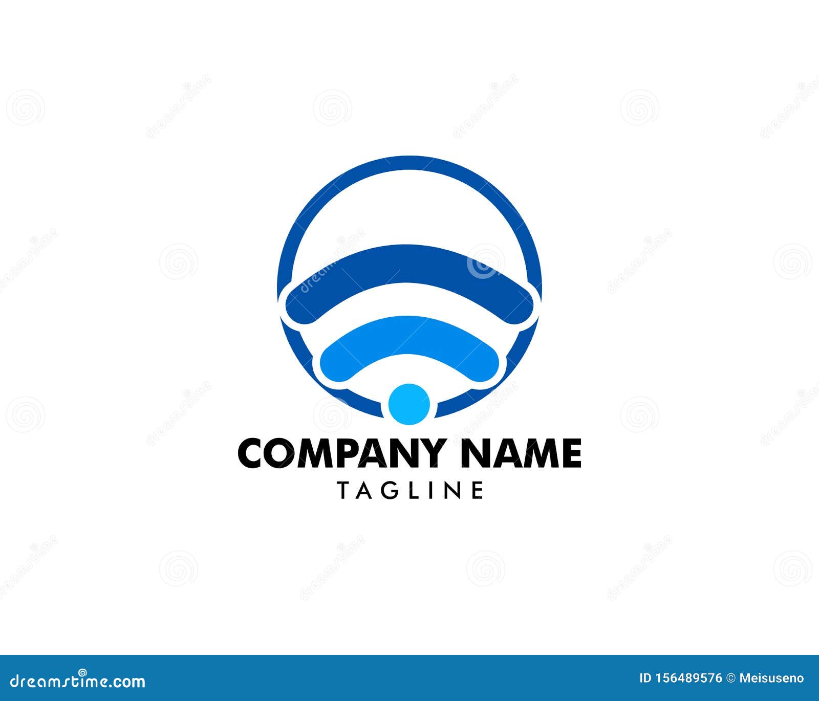 Wifi Wireless Internet Signal Logo Template Design Stock Vector ...
