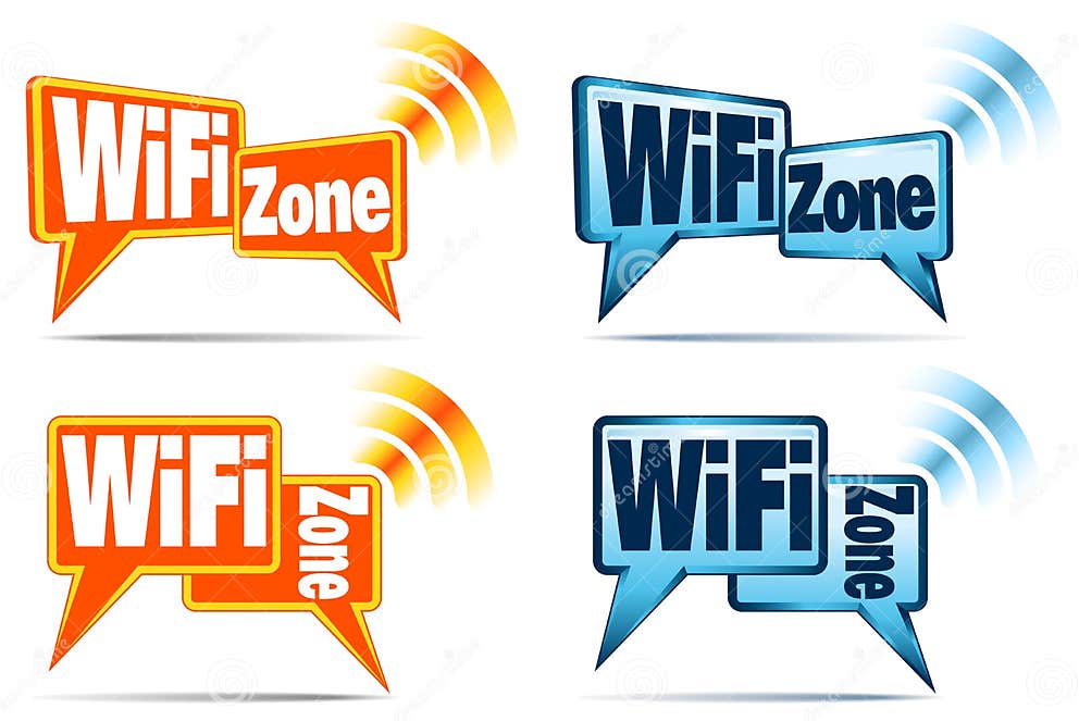 WiFi Zone Icons stock vector. Illustration of world, internet - 25863360