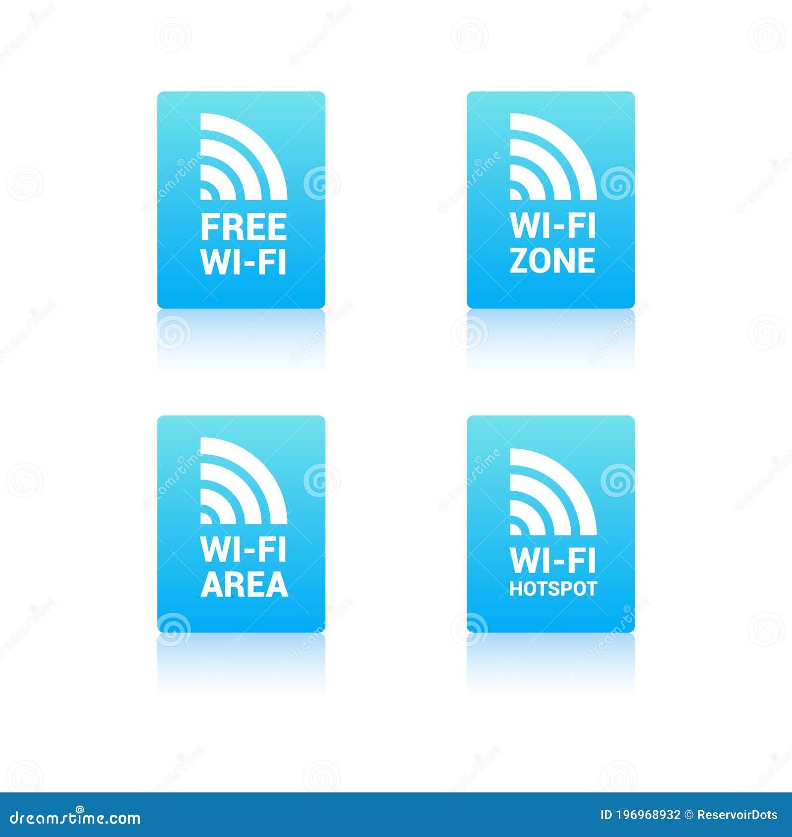 Wifi Zone Icons stock vector. Illustration of device - 196968932
