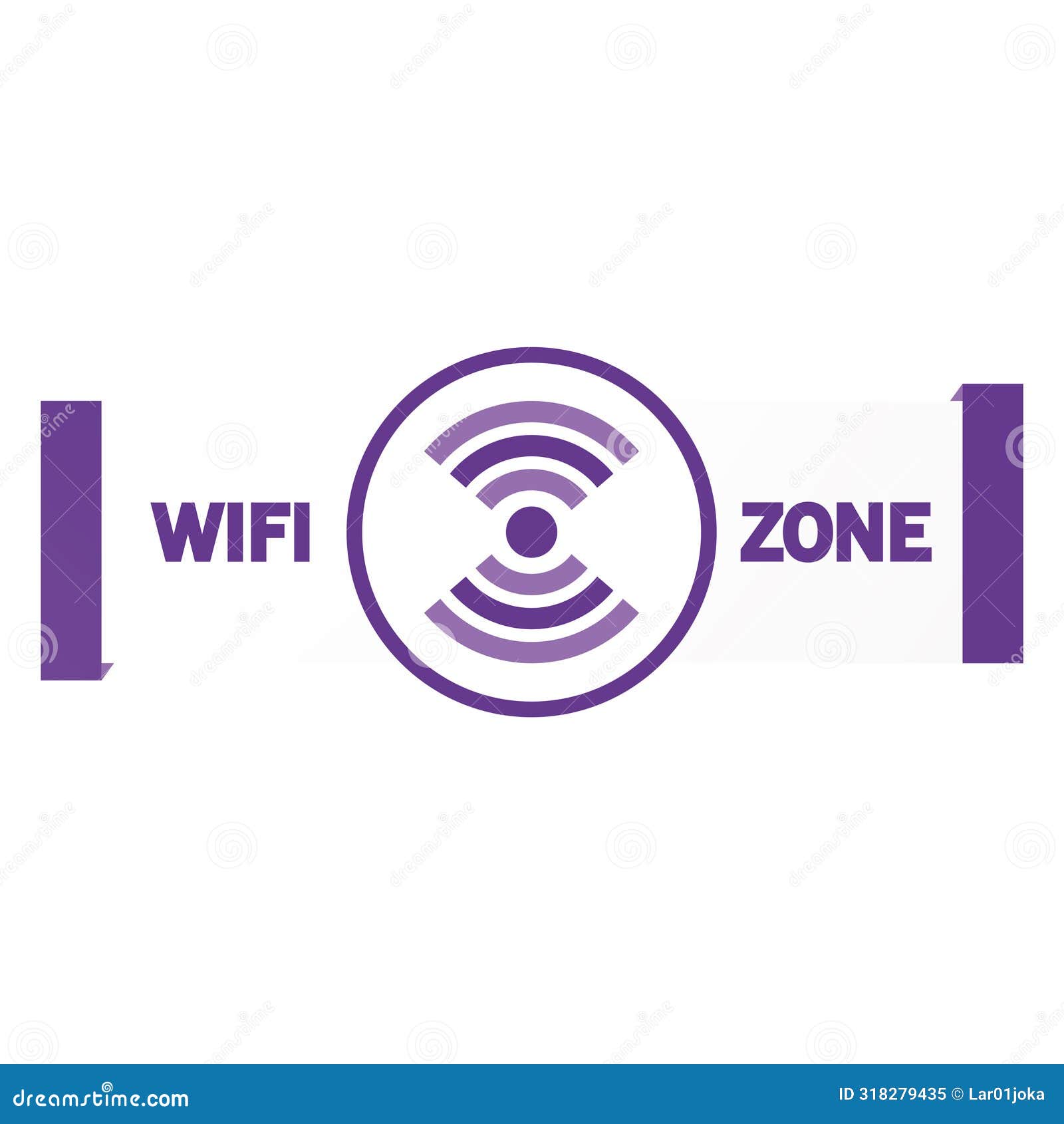 Wifi zone label Vector stock vector. Illustration of area - 318279435
