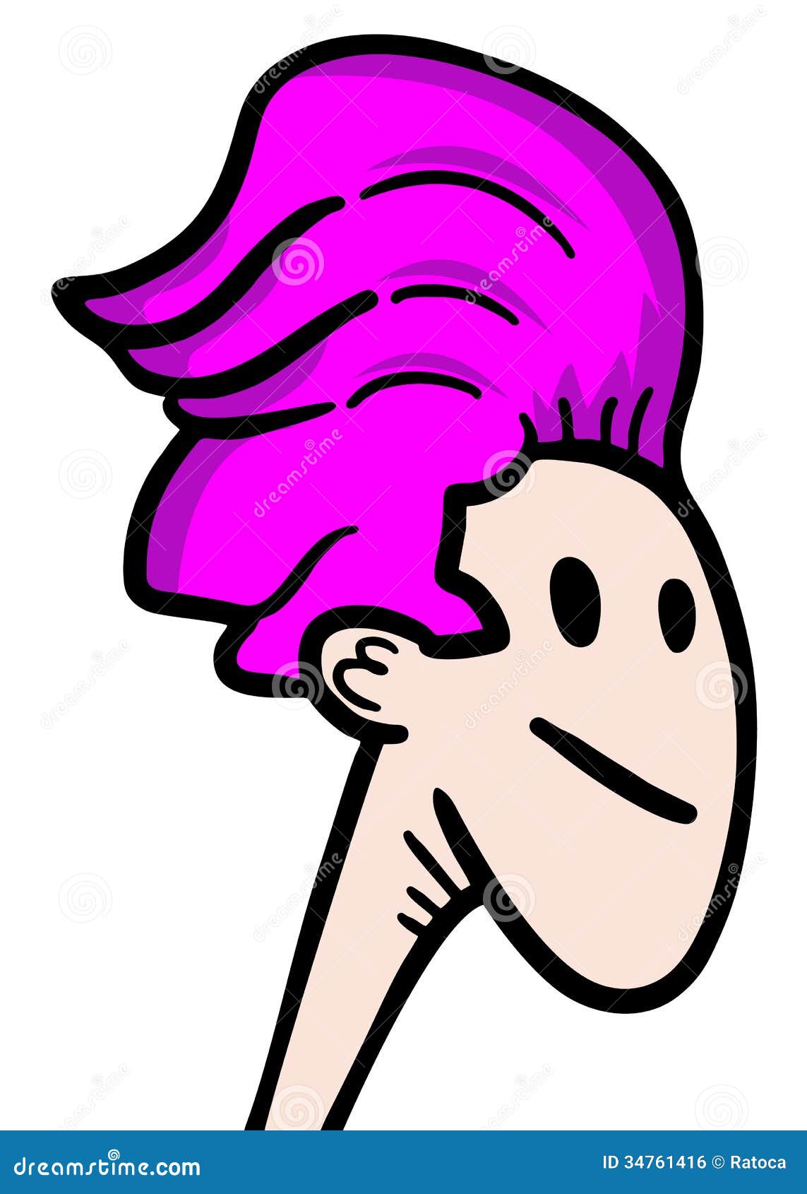 Wig man stock vector. Illustration of punk, character - 34761416