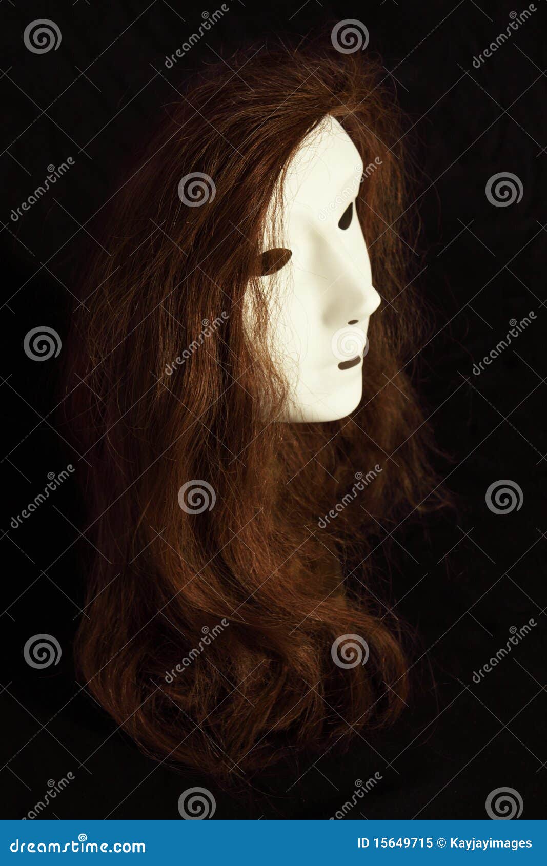 Wig on mask stock image. Image of cover, colorful, decorated - 15649715